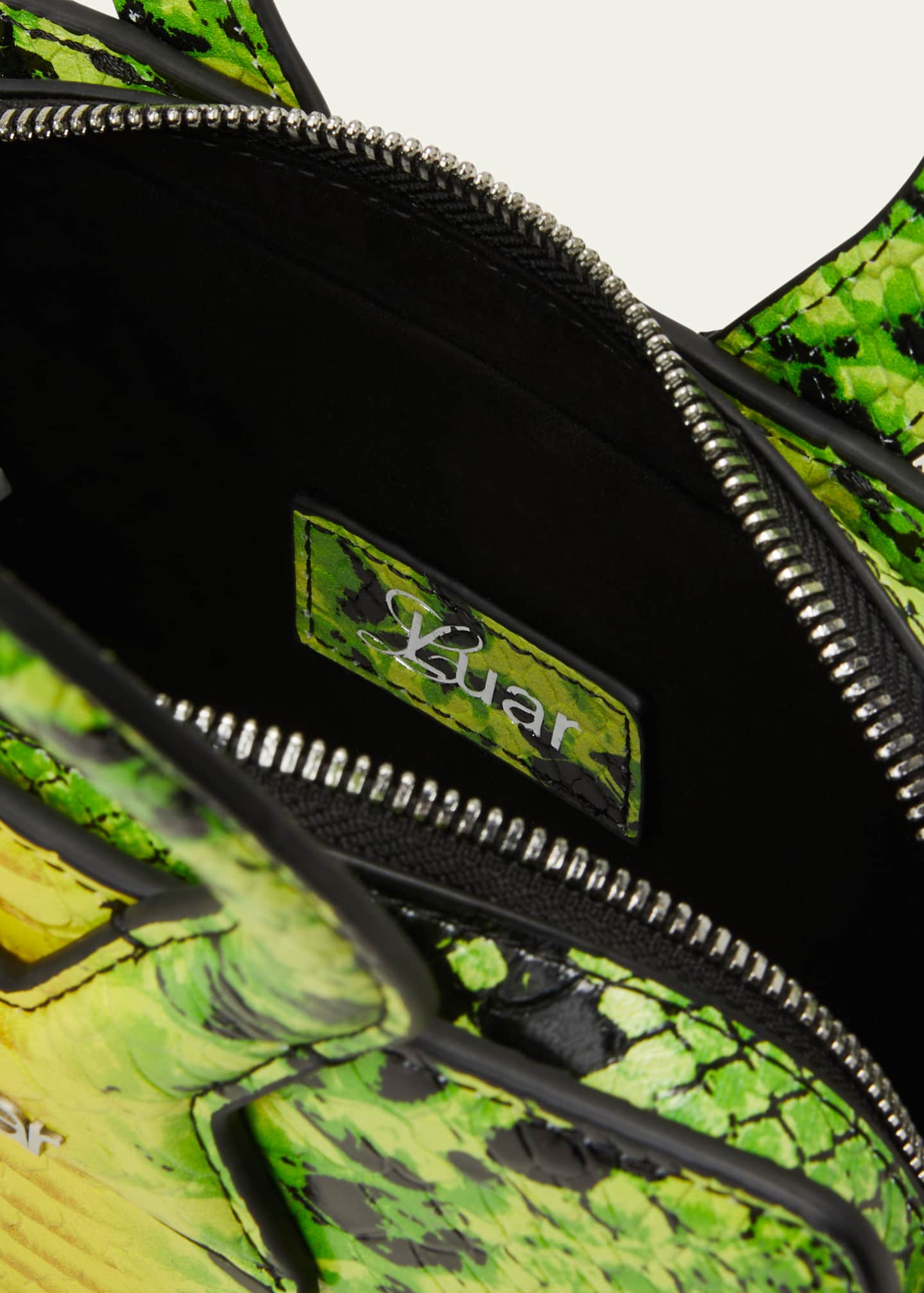 Luar Ana Small Python-Embossed Top-Handle Bag - Bergdorf Goodman