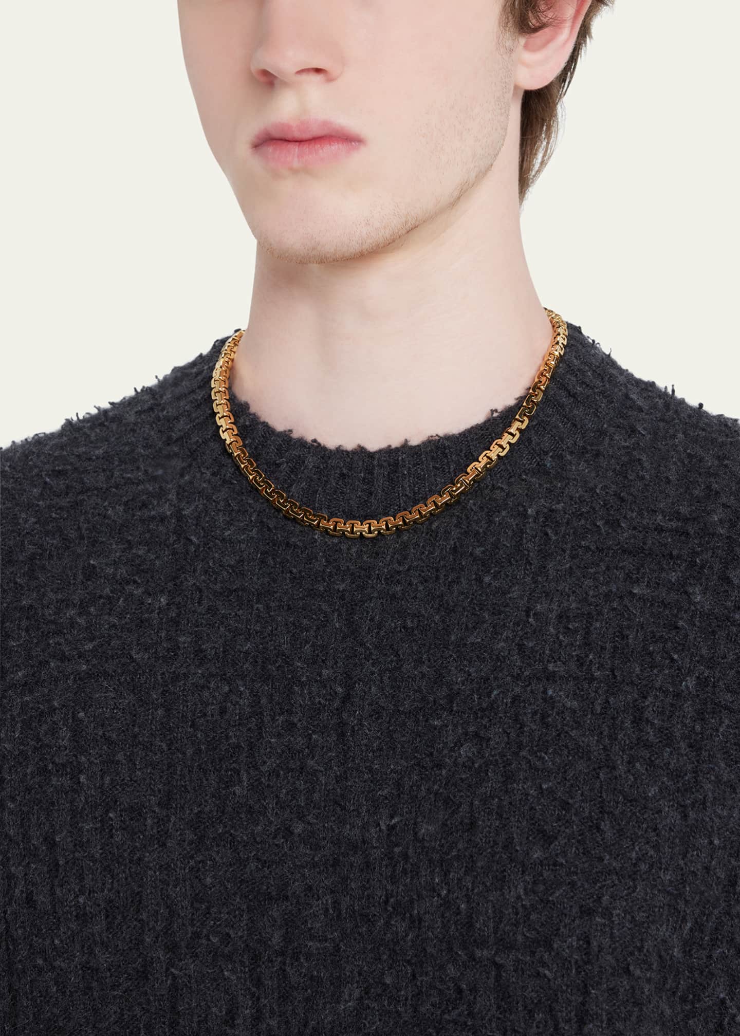 Givenchy Men's Gold-Tone Short G-Chain Necklace - Bergdorf Goodman