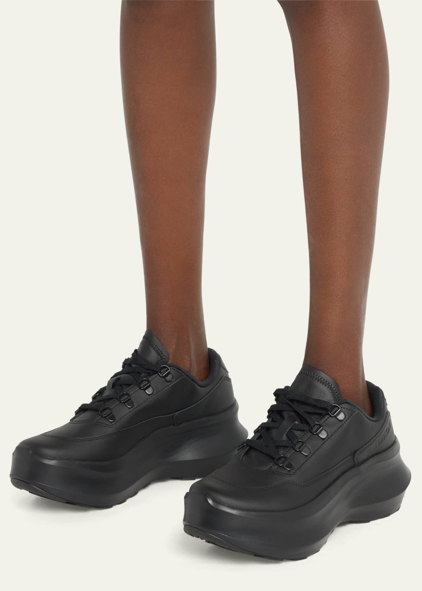 CDG x Salomon Leather Chunky Runner Sneakers - Bergdorf Goodman