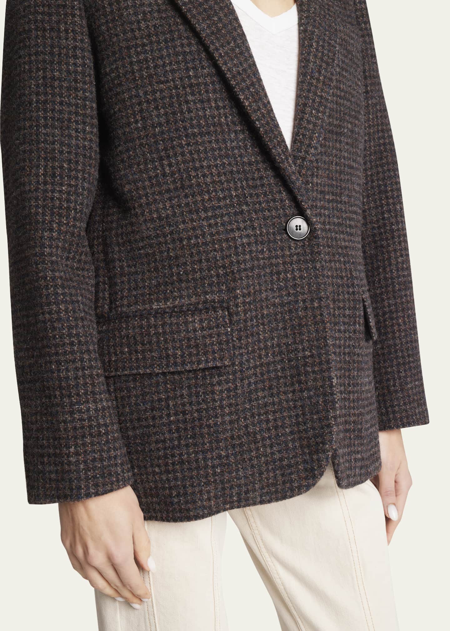Etoile Isabel Marant Charlyne Houndstooth Blazer - Bergdorf Goodman