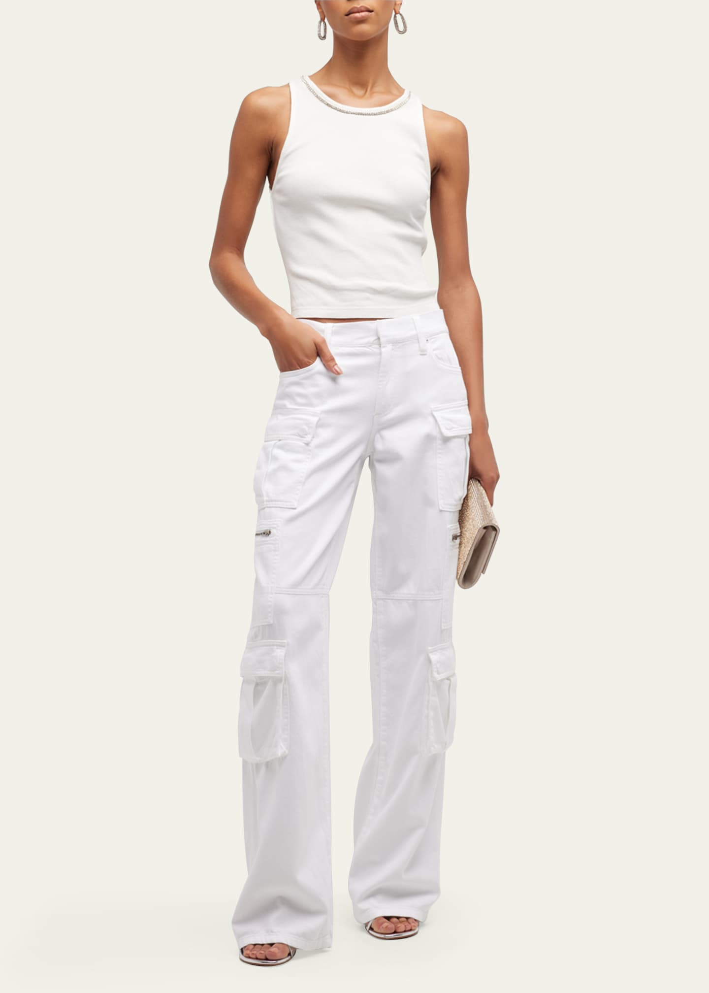 Alice + Olivia Cay Baggy Denim Cargo Pants - Bergdorf Goodman