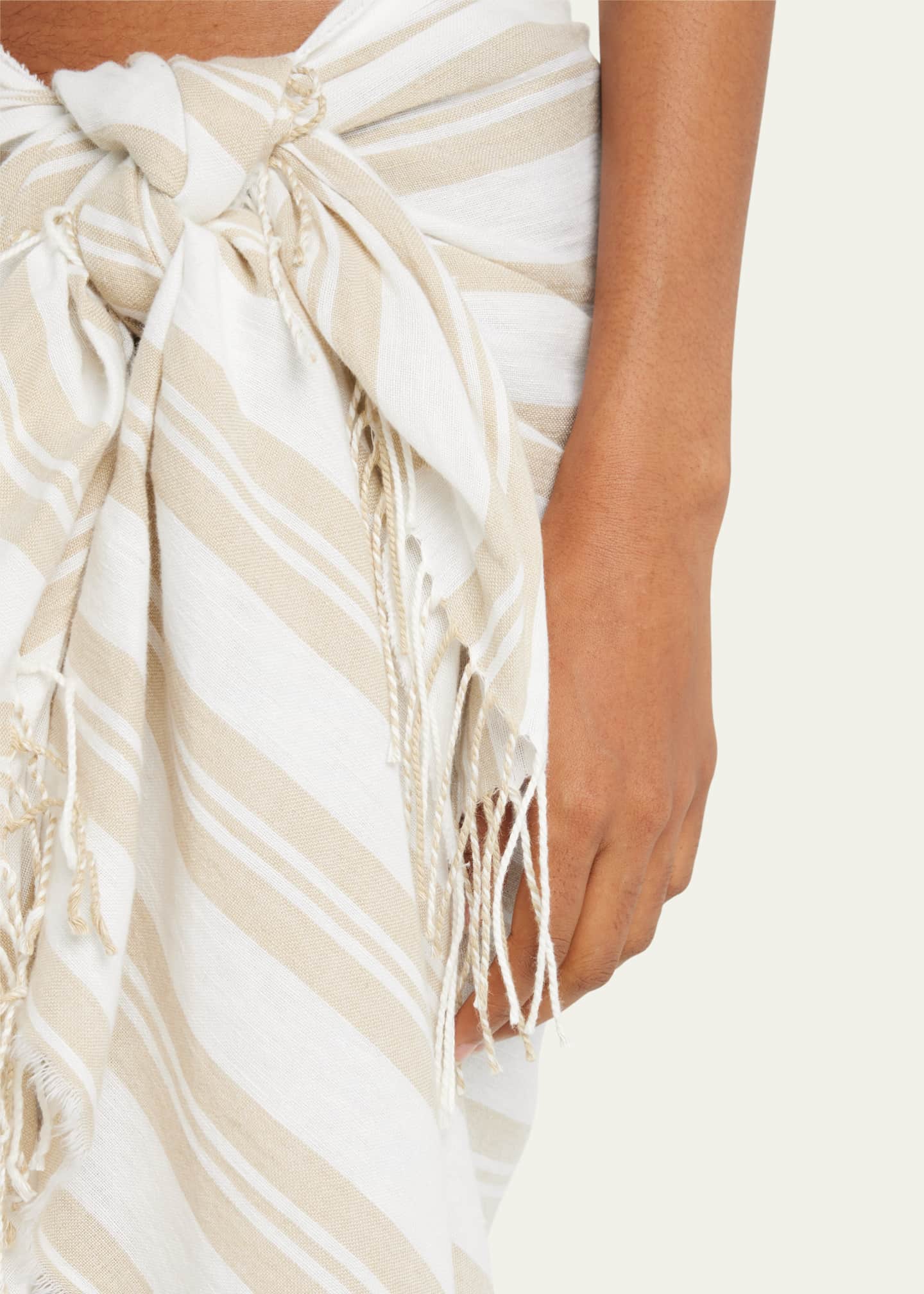 Toteme Striped Linen-Blend Sarong - Bergdorf Goodman