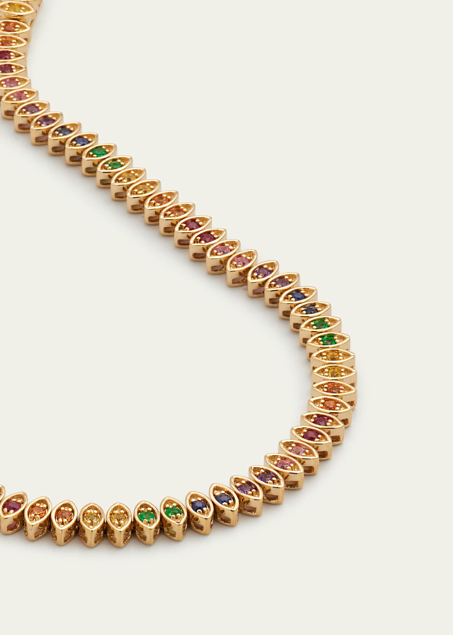 Sydney Evan 14k Yellow Gold Marquise Evil Eye Tennis Bracelet ...
