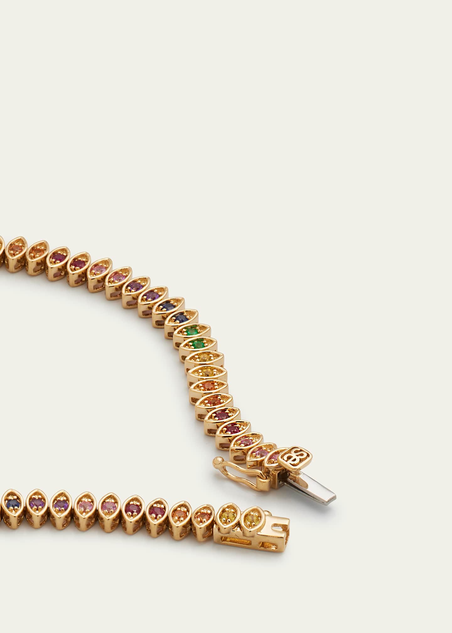 Sydney Evan 14k Yellow Gold Marquise Evil Eye Tennis Bracelet ...