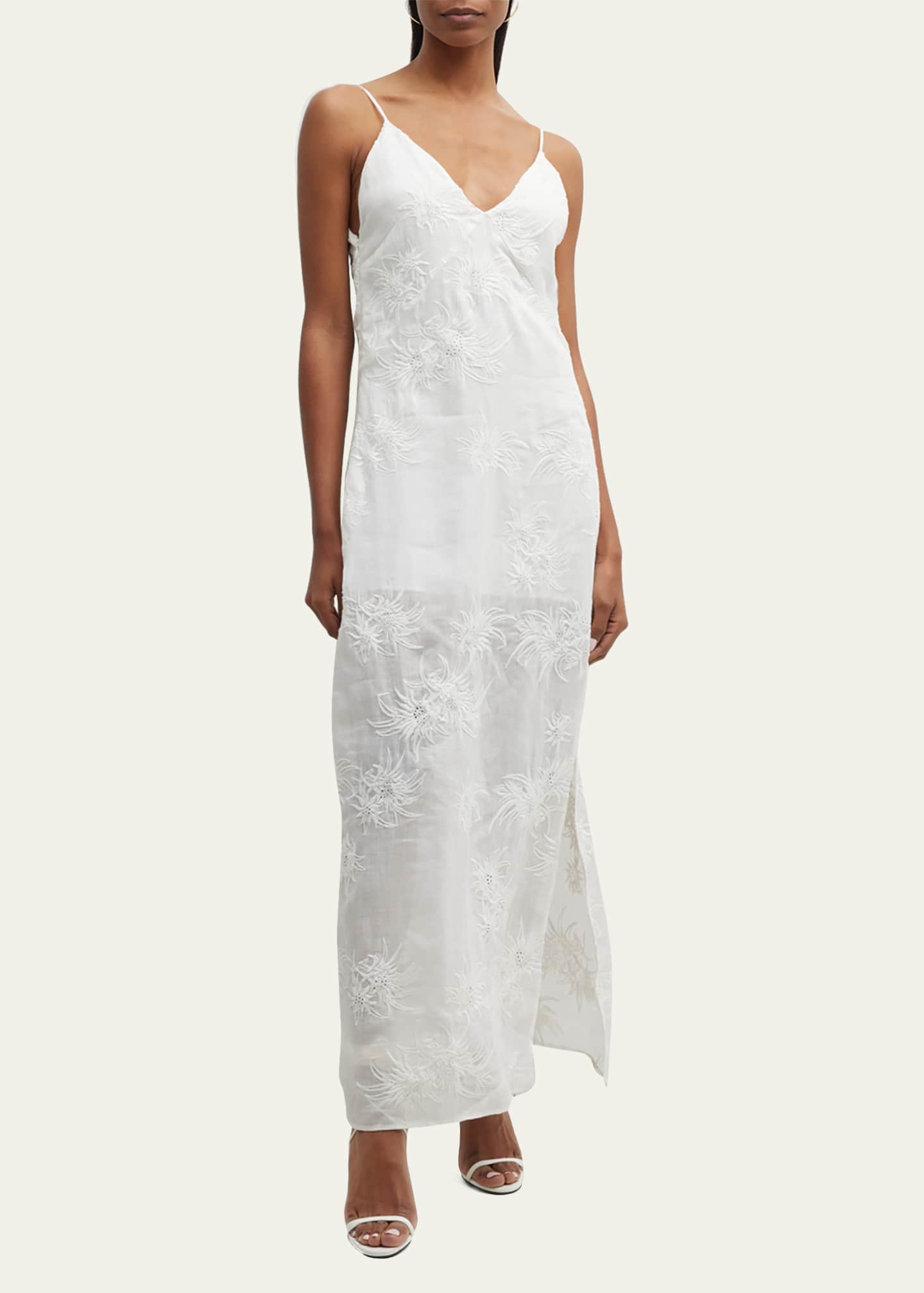 Rag & Bone Larissa Embroidered Maxi Slip Dress - Bergdorf Goodman