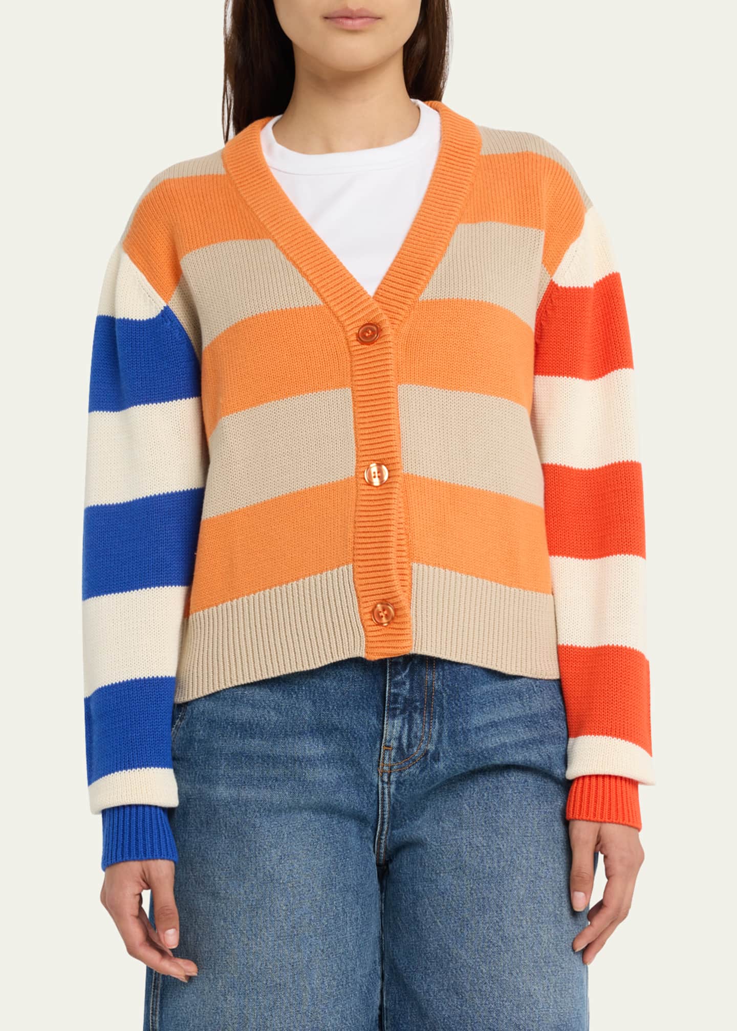 Kule The Remus Cashmere Multi-Stripe Cardigan - Bergdorf Goodman