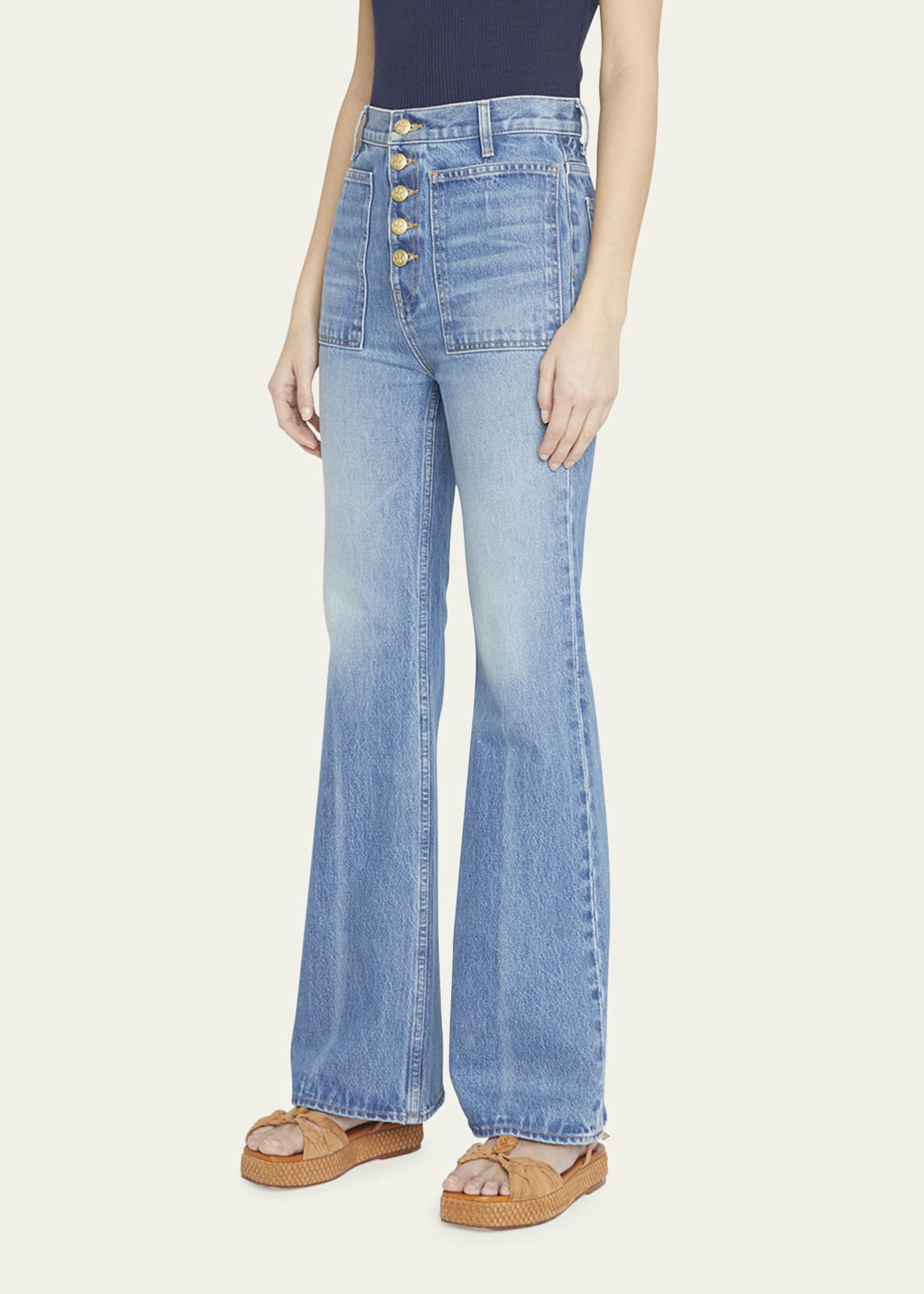 Ulla Johnson The Lou Denim Flare Jeans - Bergdorf Goodman