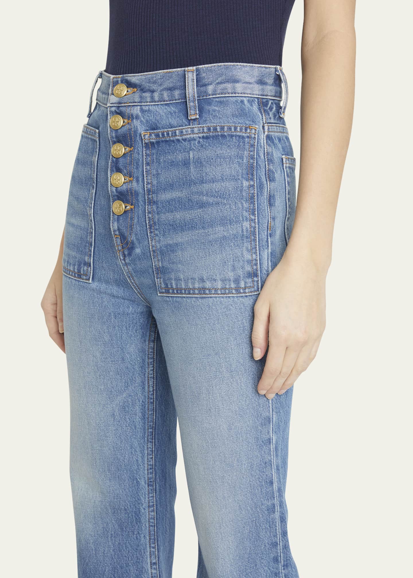Ulla Johnson The Lou Denim Flare Jeans - Bergdorf Goodman