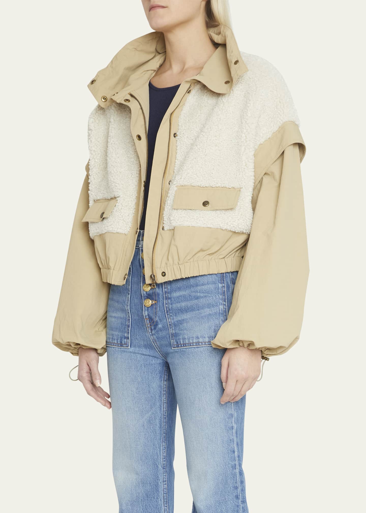 Ulla Johnson Aidan Sherpa Nylon Technical Jacket - Bergdorf Goodman