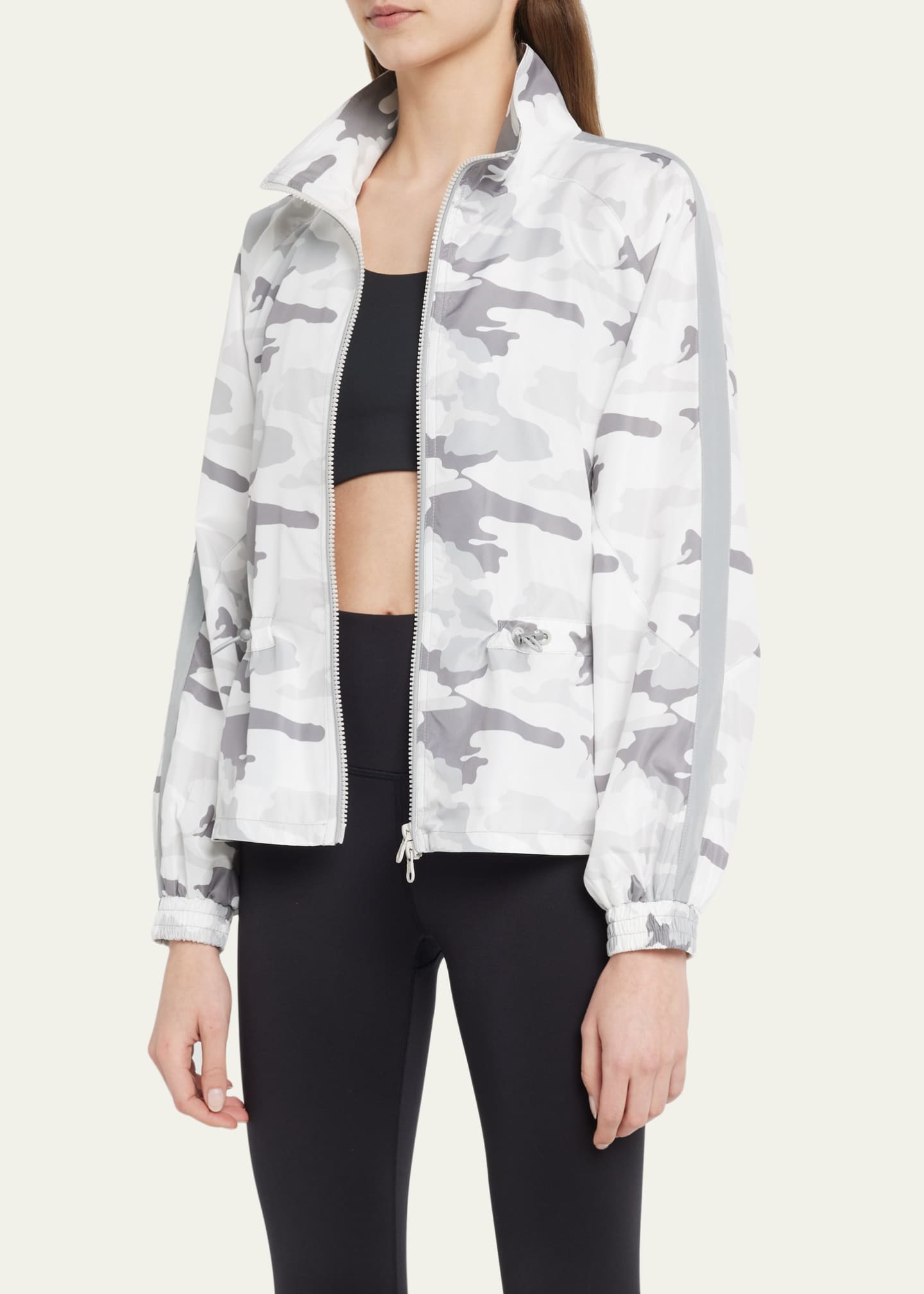 Blanc Noir Camo Tempest Peplum Jacket - Bergdorf Goodman
