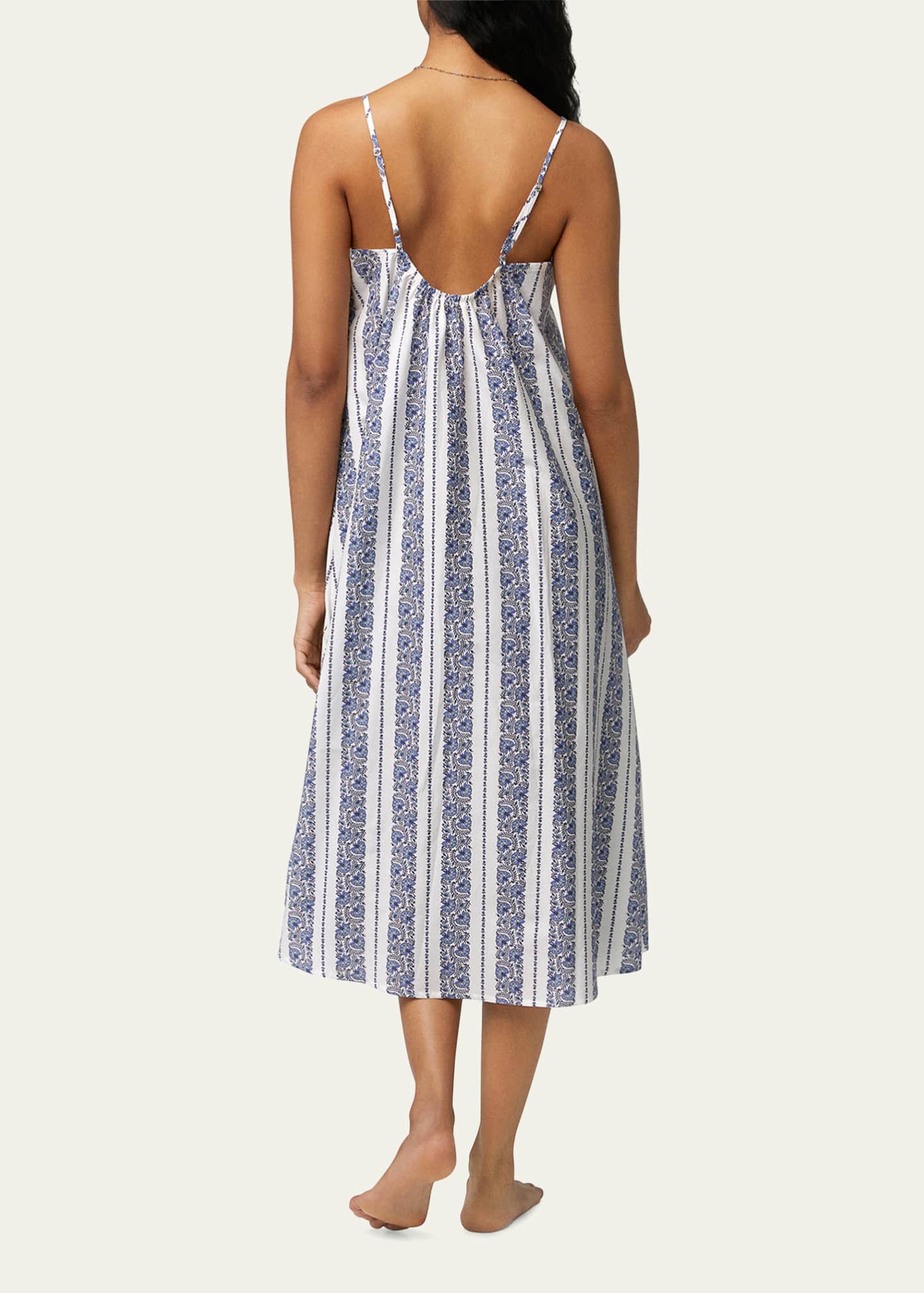 BedHead Pajamas Floral-Print Square-Neck Trapeze Midi Dress - Bergdorf ...