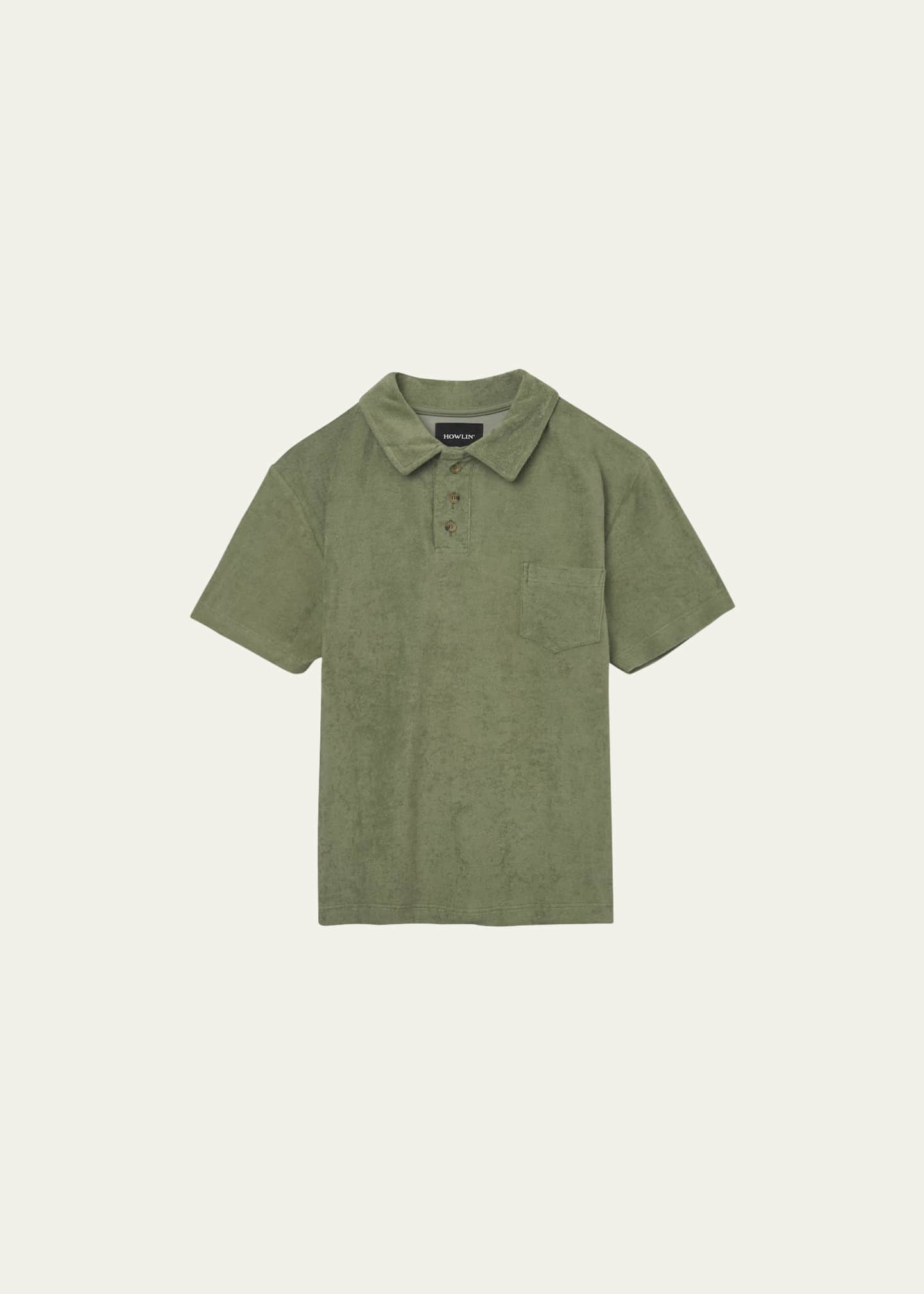 HOWLIN' Men's Terry Cloth Polo Shirt - Bergdorf Goodman