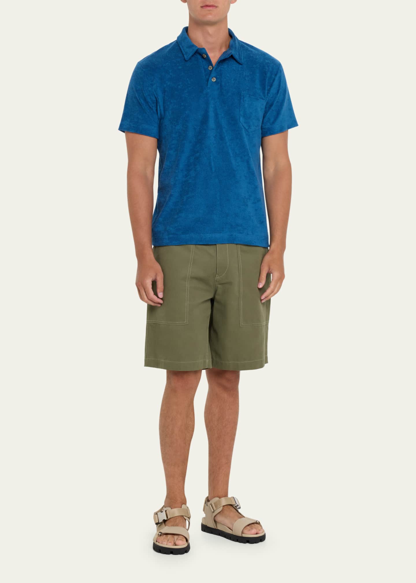 HOWLIN' Men's Terry Cloth Polo Shirt - Bergdorf Goodman