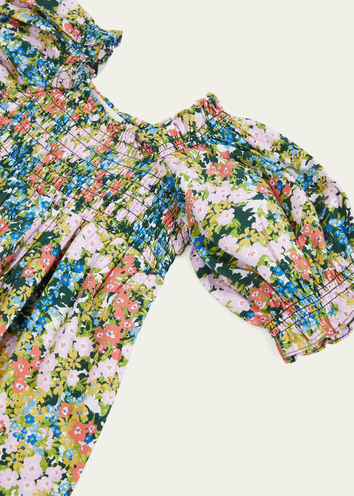 Cara Cara Girl's Floral-Print Smocked Top, Size 2-10 - Bergdorf Goodman