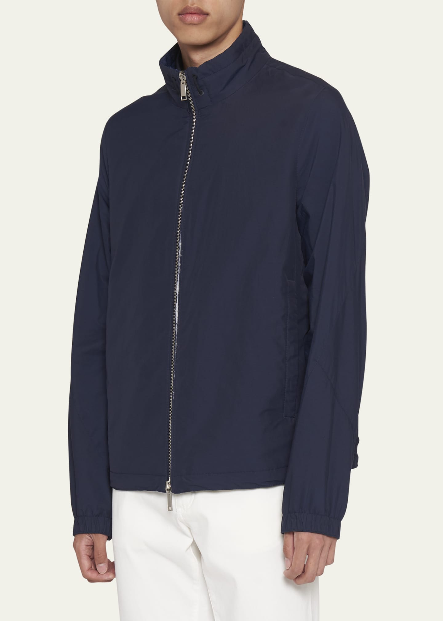ZEGNA Men's Full-Zip Linen Bomber Jacket - Bergdorf Goodman