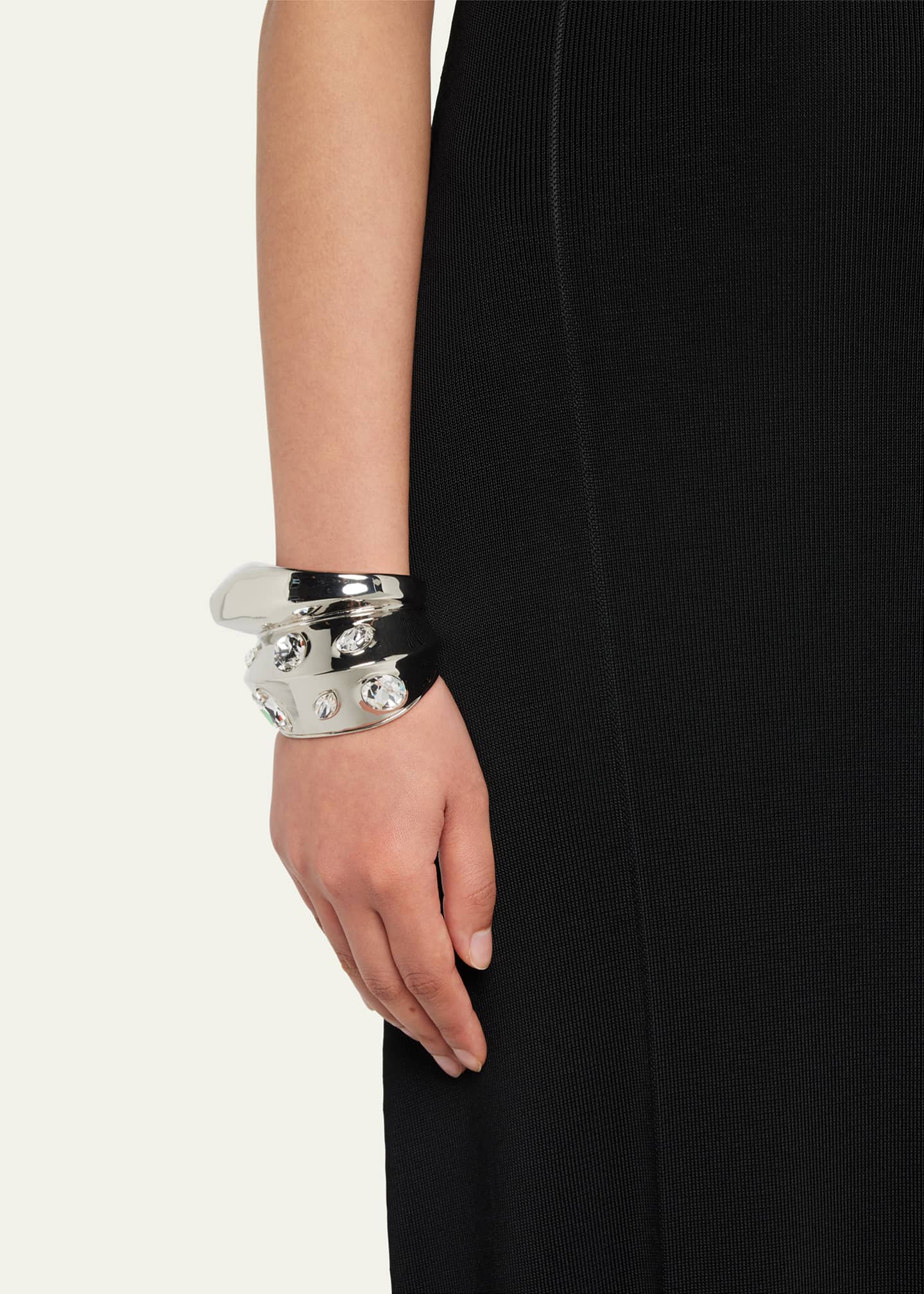 Alexander McQueen Sculptural Jeweled Cuff Bracelet - Bergdorf Goodman