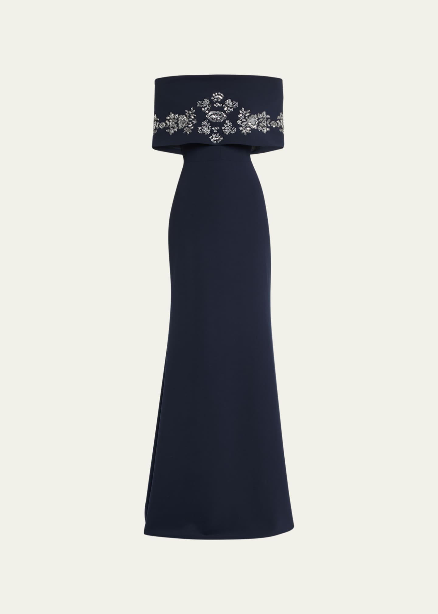 Lela Rose Off Shoulder Gown With Beaded Embellishments Bergdorf Goodman