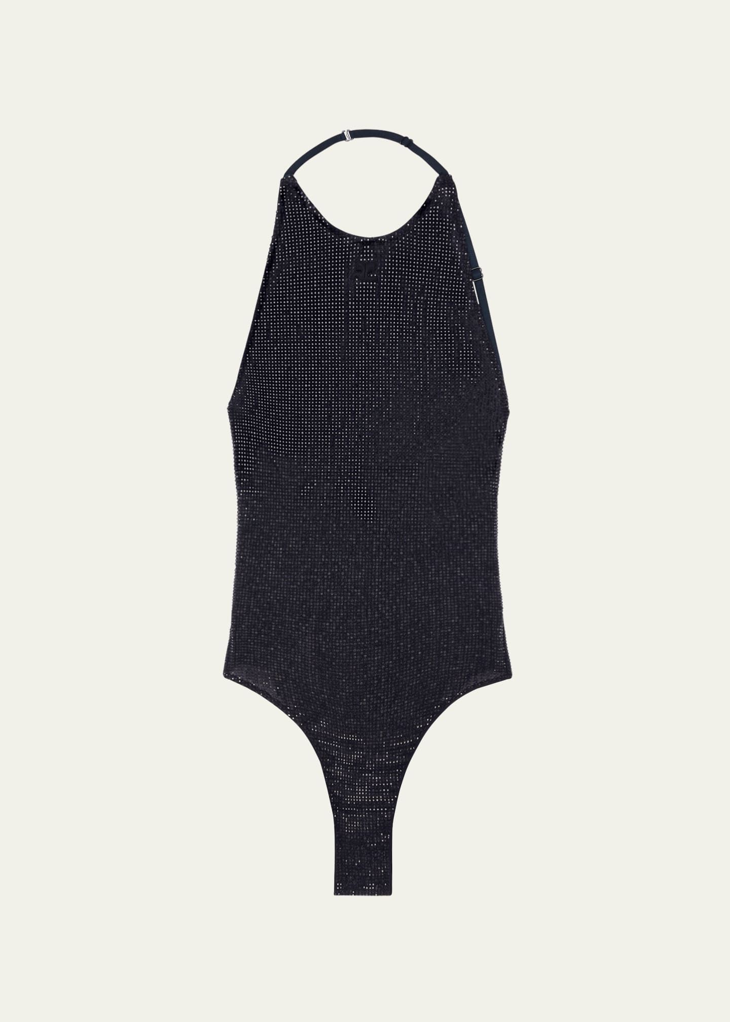 Courreges Crystal-Embellished Halter Bodysuit - Bergdorf Goodman