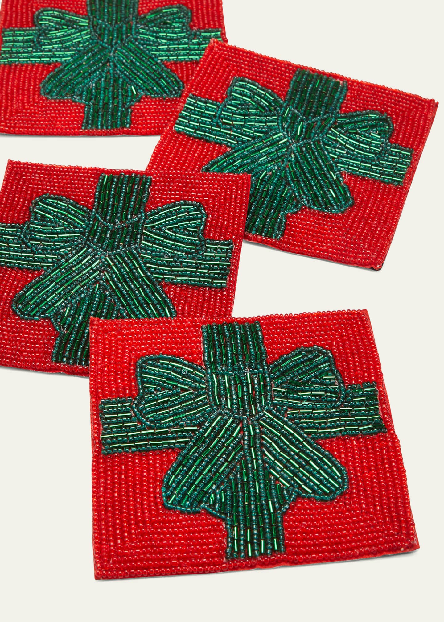 Sudha Pennathur Beaded Bow Coasters, Set of 4 - Bergdorf Goodman