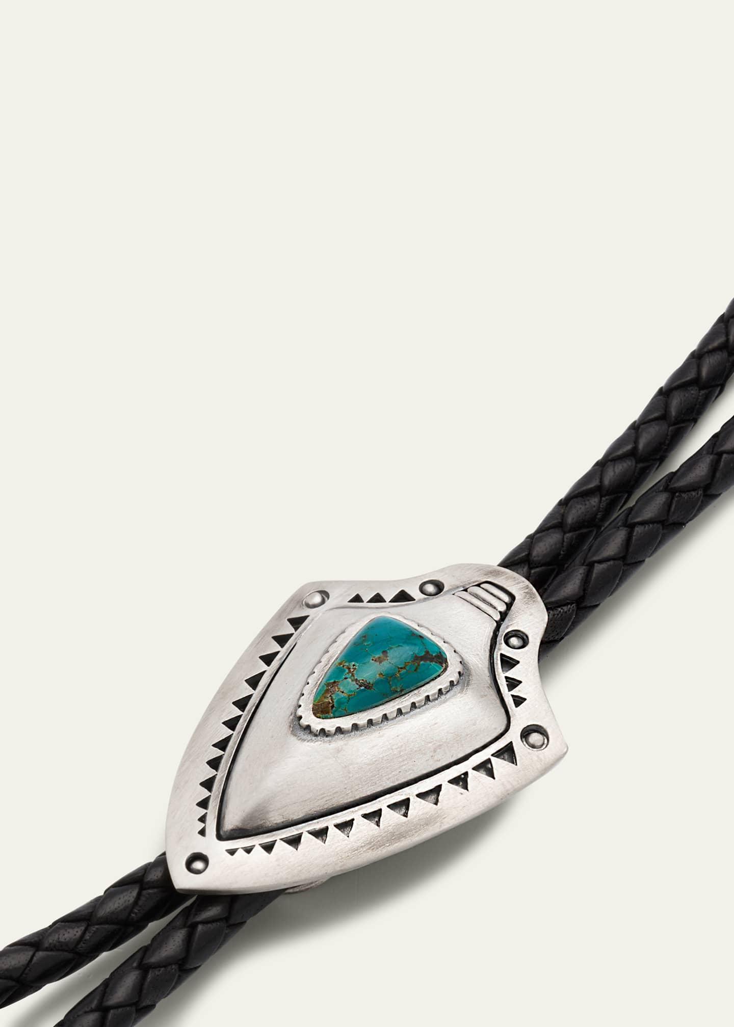 Jacques Marie Mage Men's Turquoise Leather Bolo Tie - Bergdorf Goodman