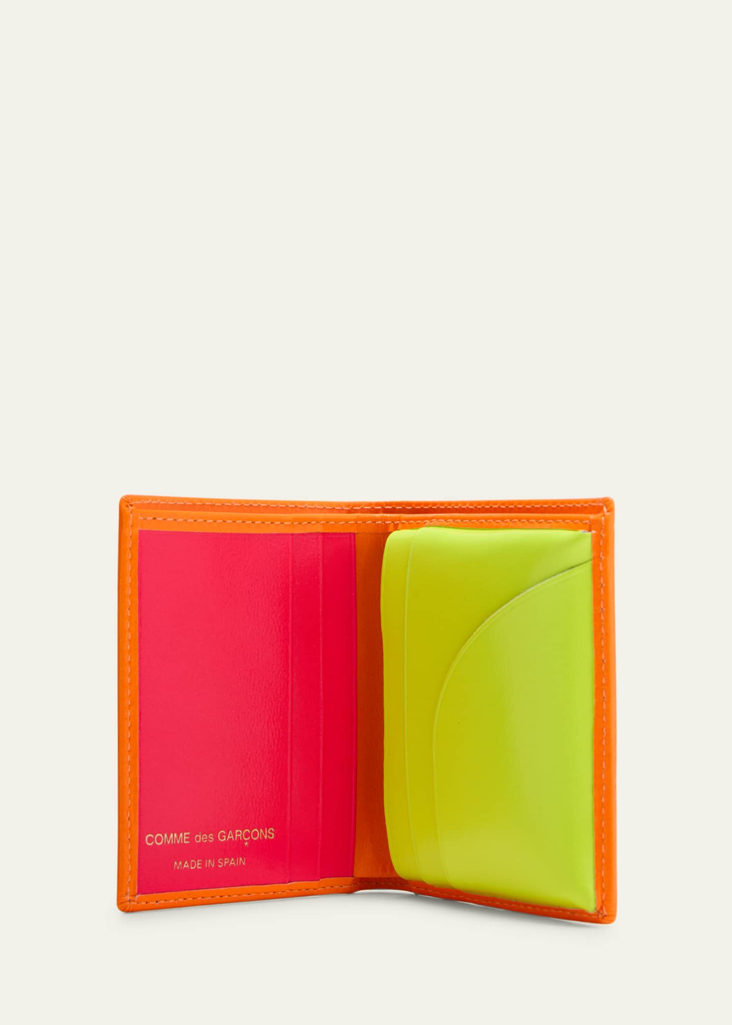 CDG Play Neon Bifold Leather Wallet - Bergdorf Goodman