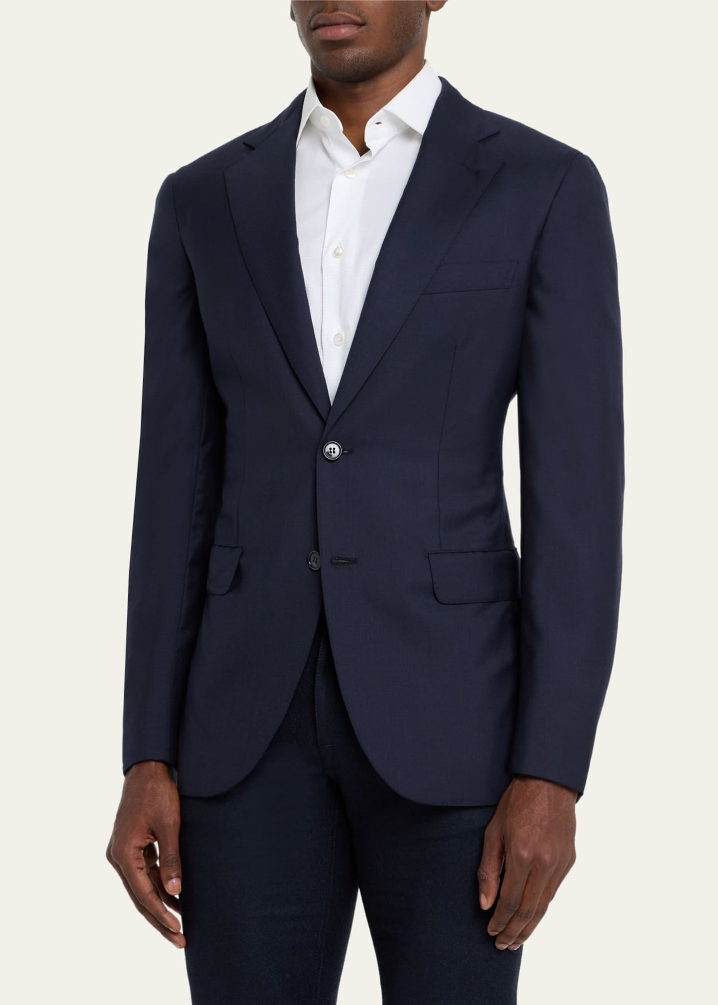 Brioni Men's Solid Wool-Silk Blazer - Bergdorf Goodman