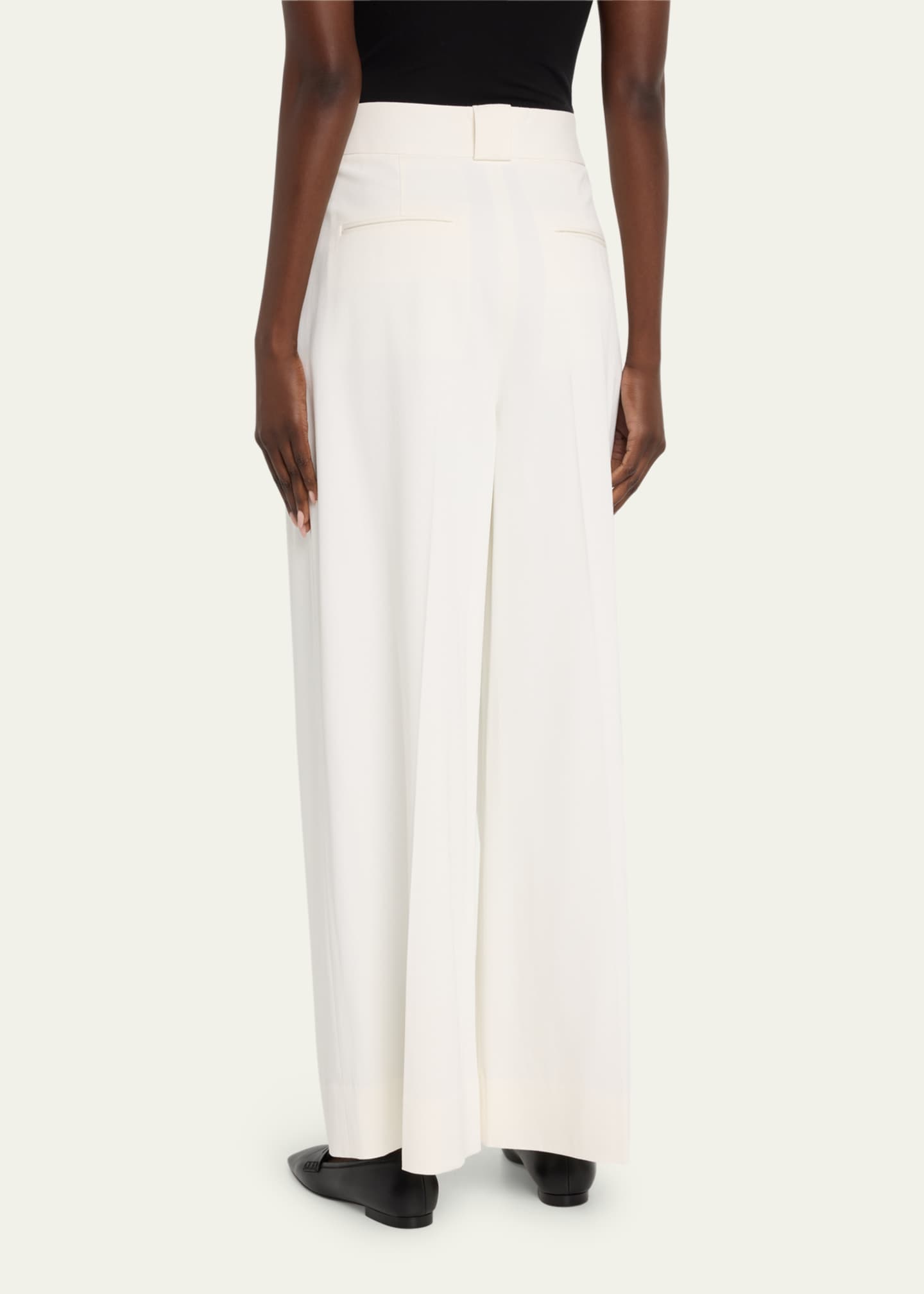 Khaite Rico Pleated Wide-Leg Pants - Bergdorf Goodman Khaite Rico Pleated Wide-Leg Pants - Bergdorf Goodman