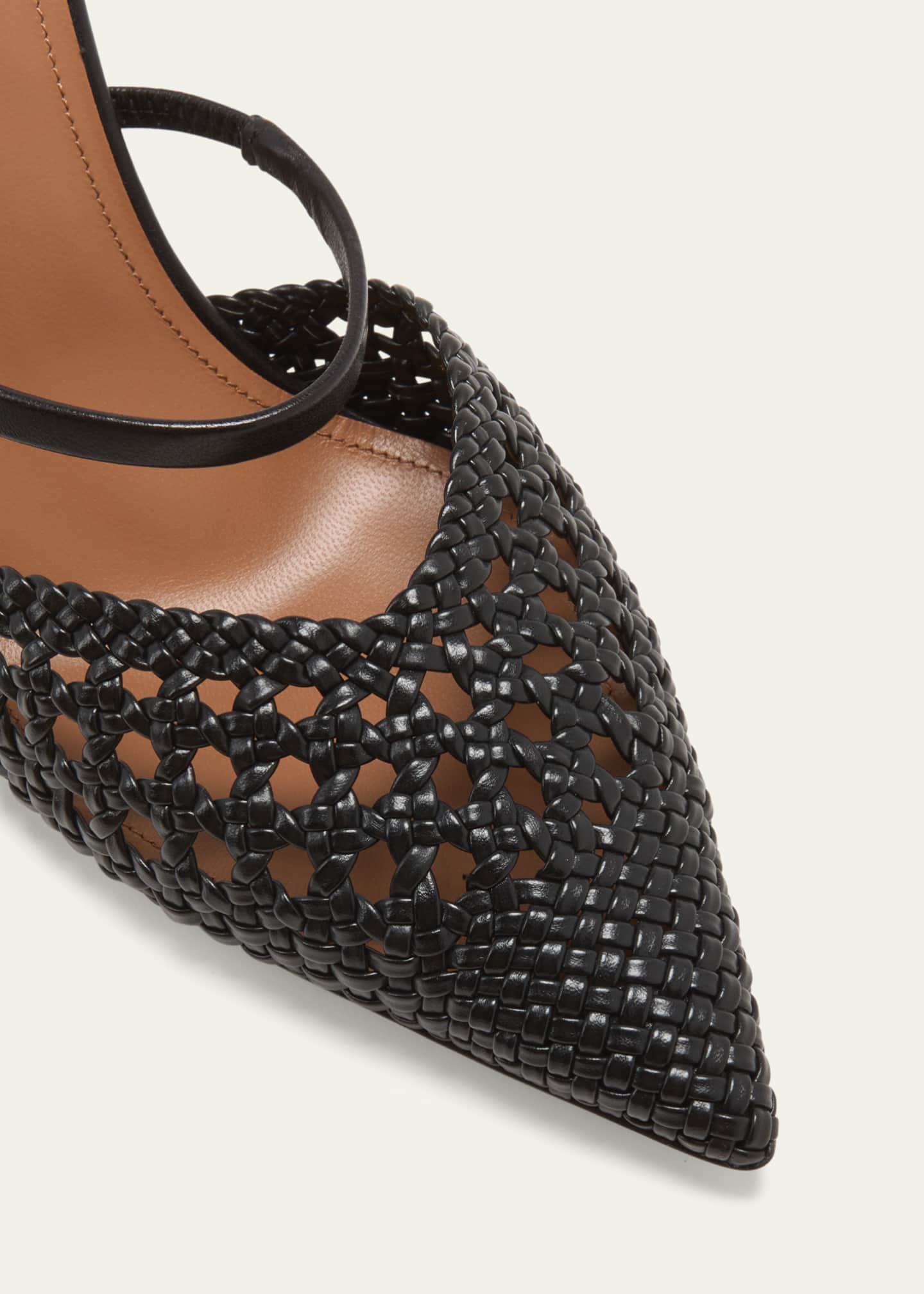 Malone Souliers Braided Leather Mule Pumps - Bergdorf Goodman