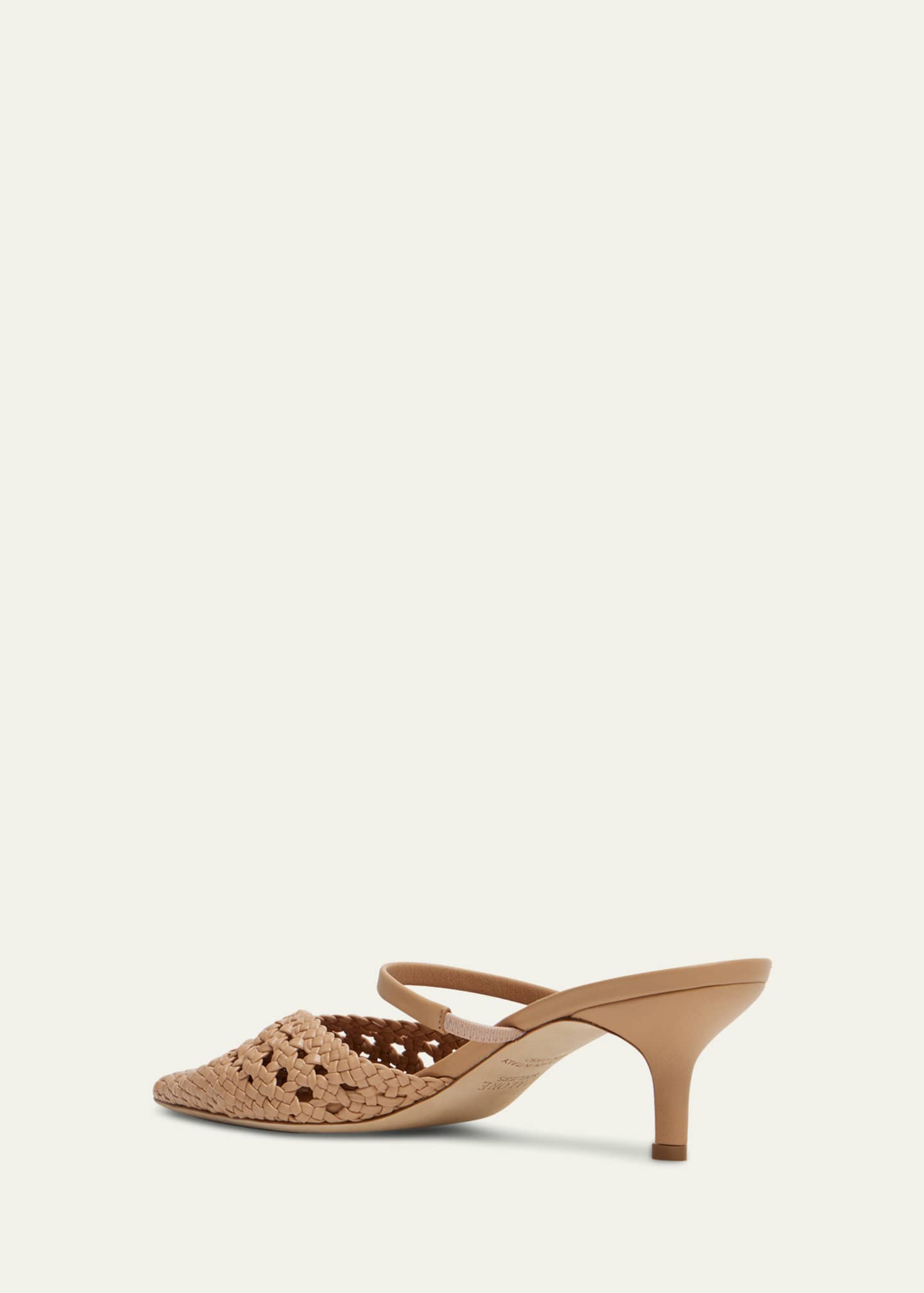 Malone Souliers Braided Leather Kitten-Heel Mule Pumps - Bergdorf Goodman