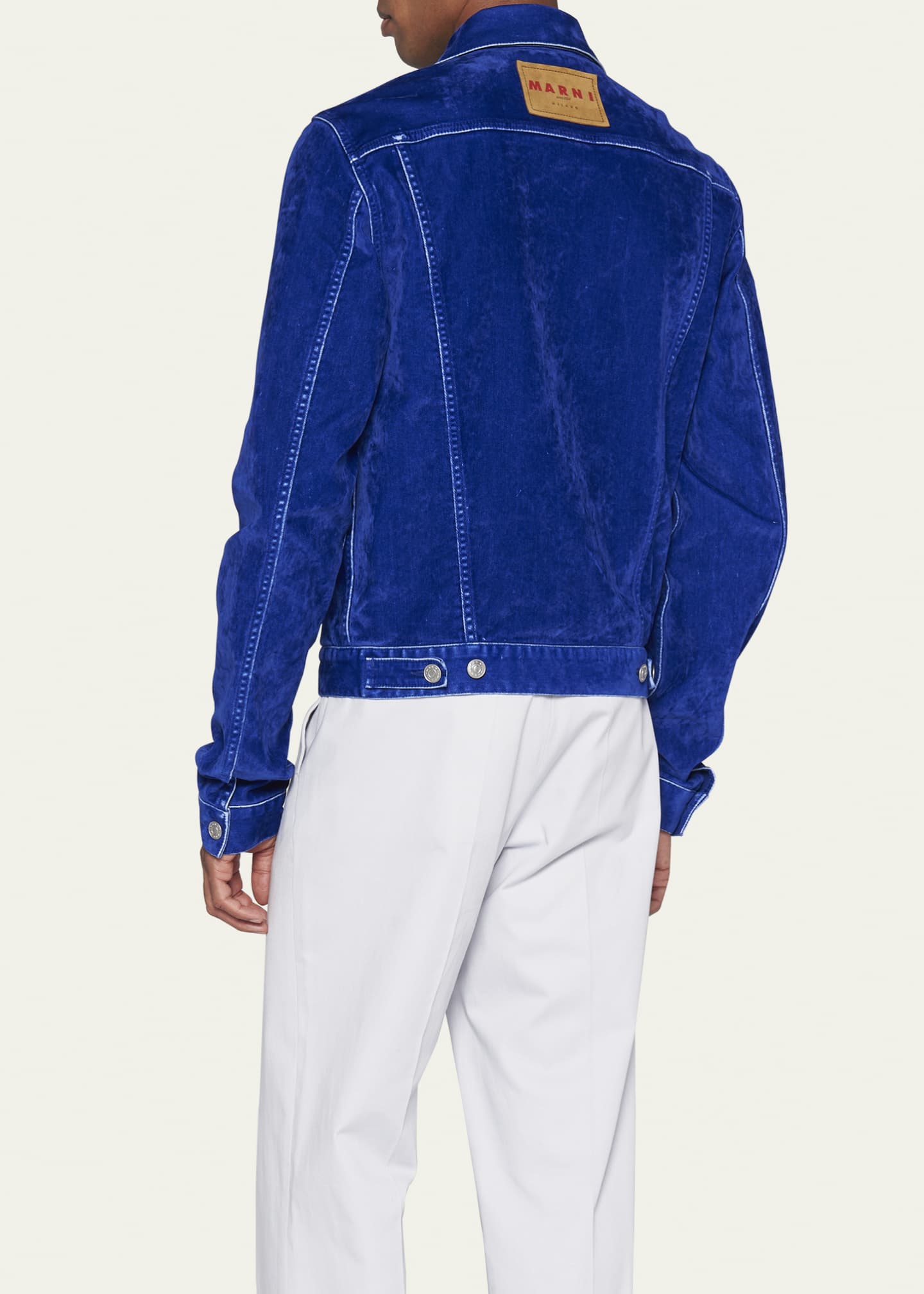 Marni Men's Flocked Velvet Trucker Jacket - Bergdorf Goodman