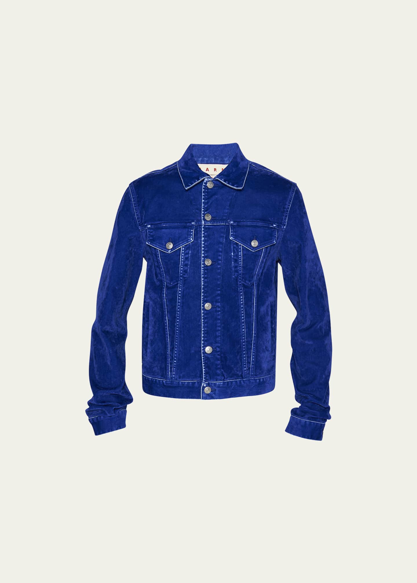 Marni Men's Flocked Velvet Trucker Jacket - Bergdorf Goodman