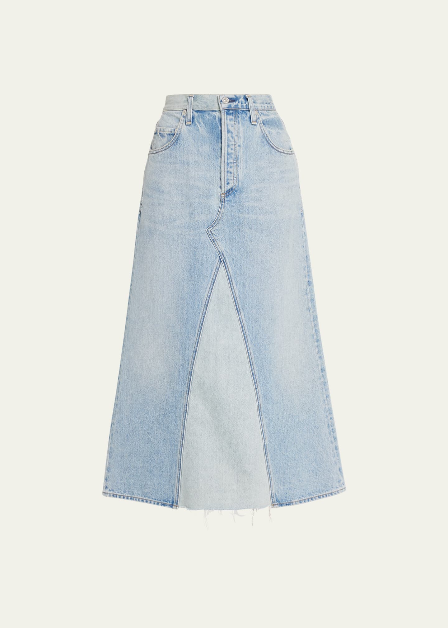 Citizens of Humanity Park Two-Tone Denim Rework Skirt - Bergdorf Goodman