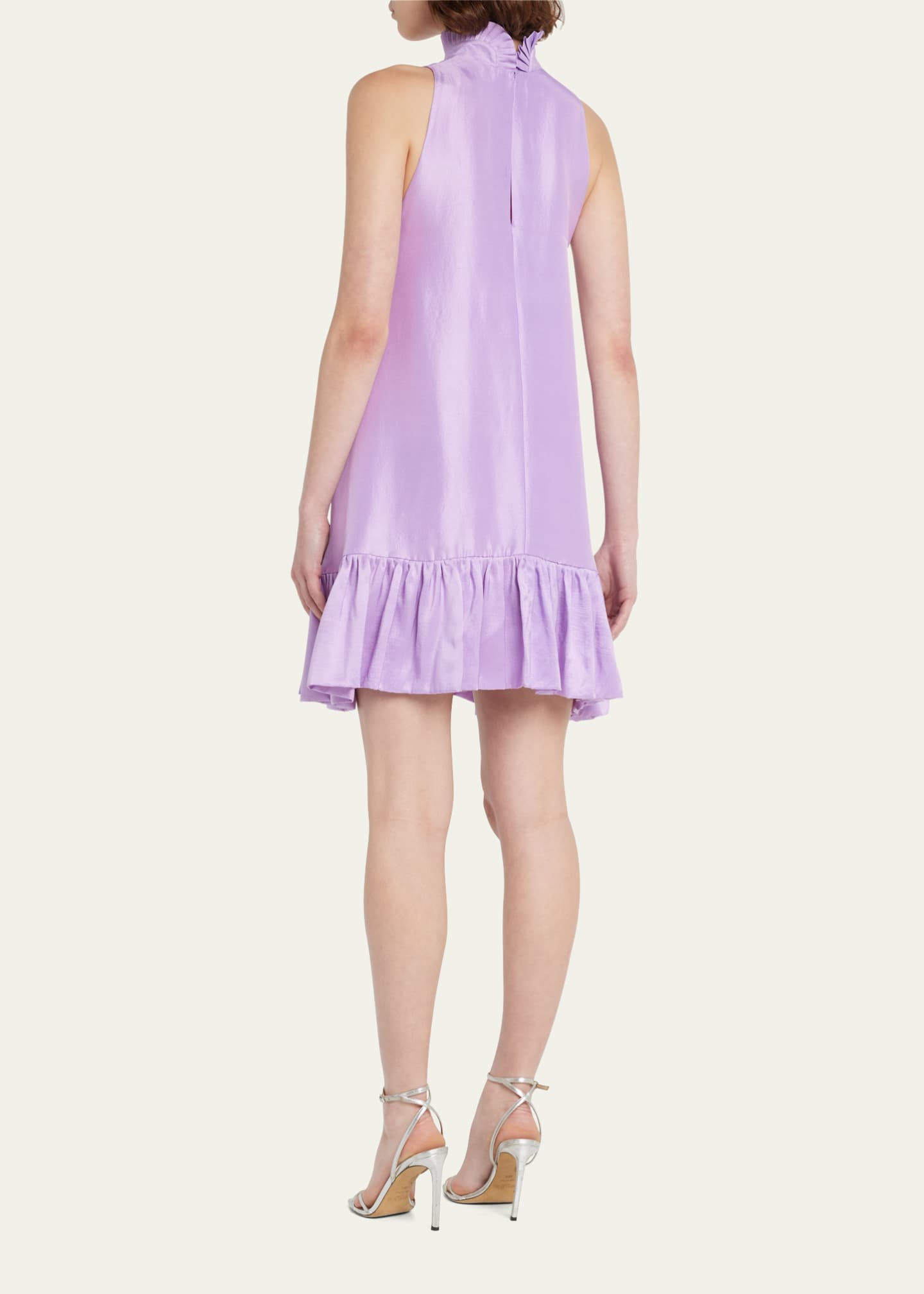Azeeza Alcott High-Neck Sleeveless Silk Mini Dress - Bergdorf Goodman