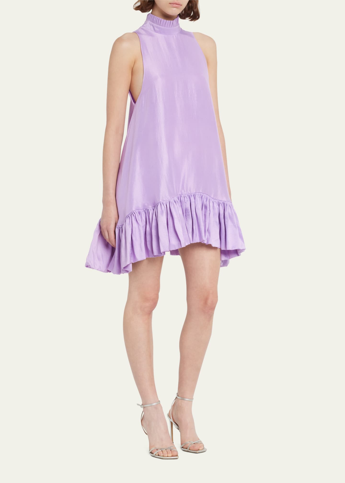 Azeeza Alcott High-Neck Sleeveless Silk Mini Dress - Bergdorf Goodman