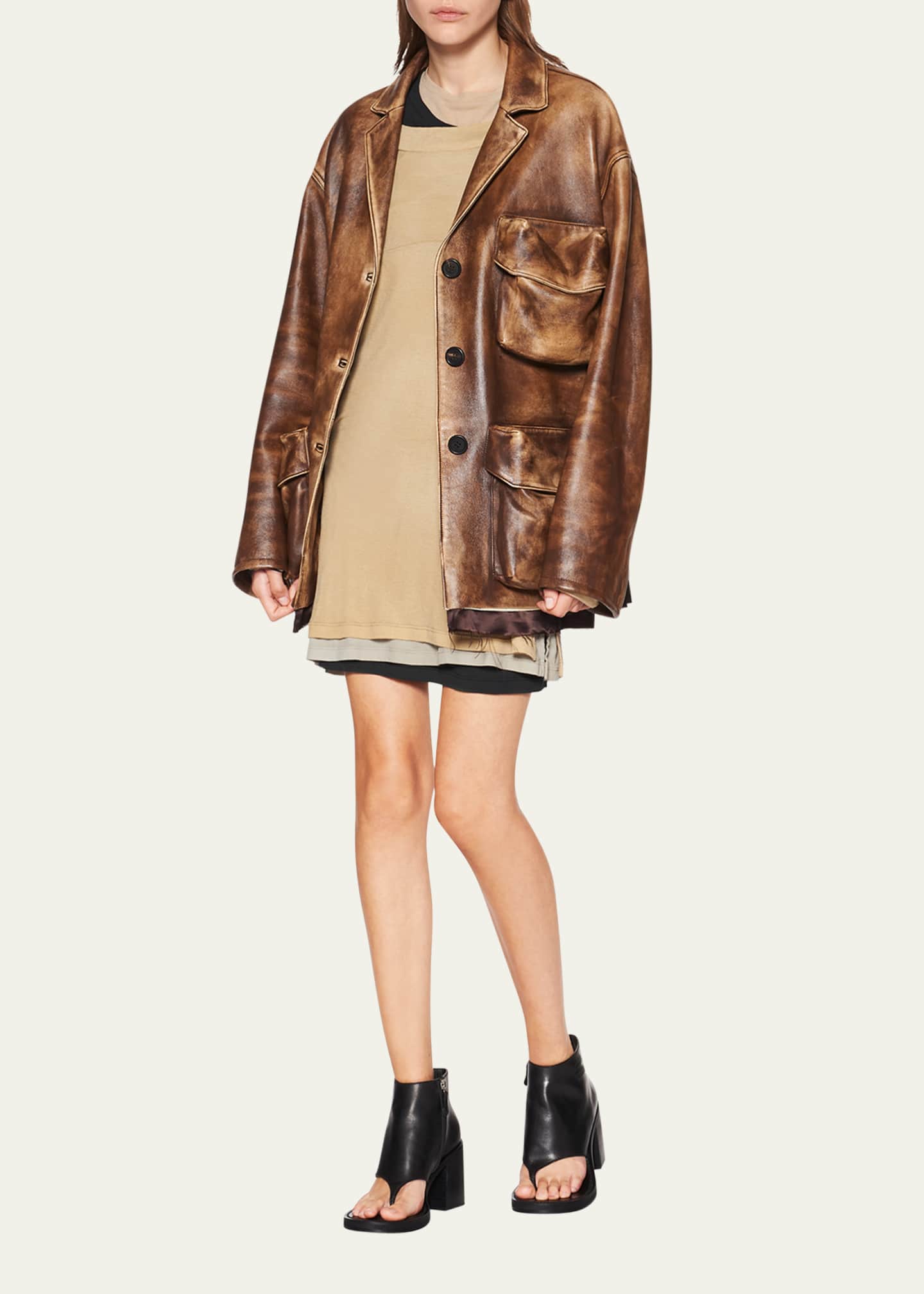 Miu Miu Logo-Patch Long-Sleeve Jersey Tee - Bergdorf Goodman