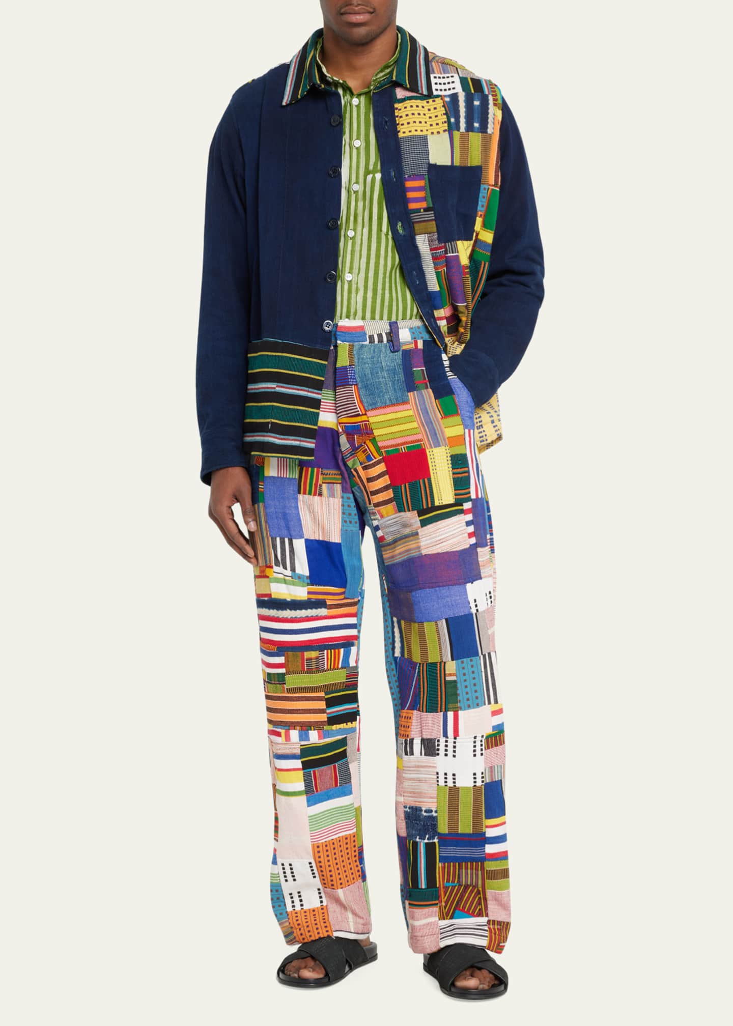 Studio 189 Men's Patchwork Bolaji Pants - Bergdorf Goodman