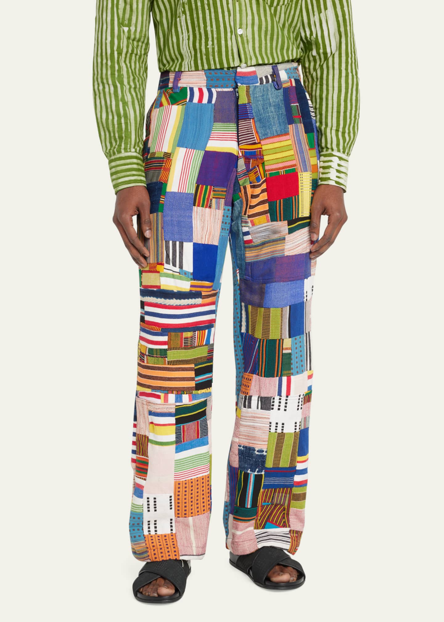 Studio 189 Men's Patchwork Bolaji Pants - Bergdorf Goodman