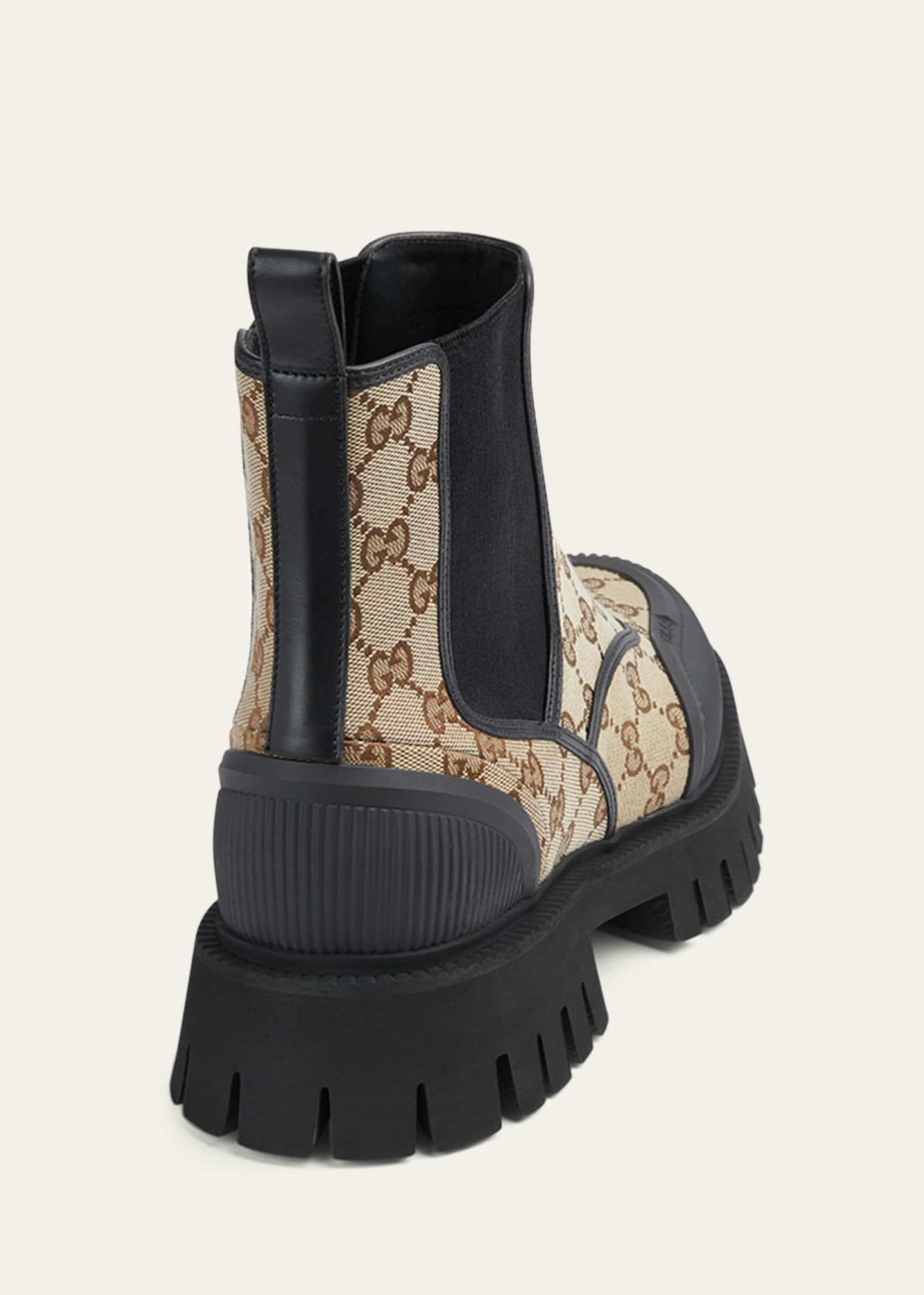 Gucci Men's Novo GG Canvas Chelsea Boots - Bergdorf Goodman