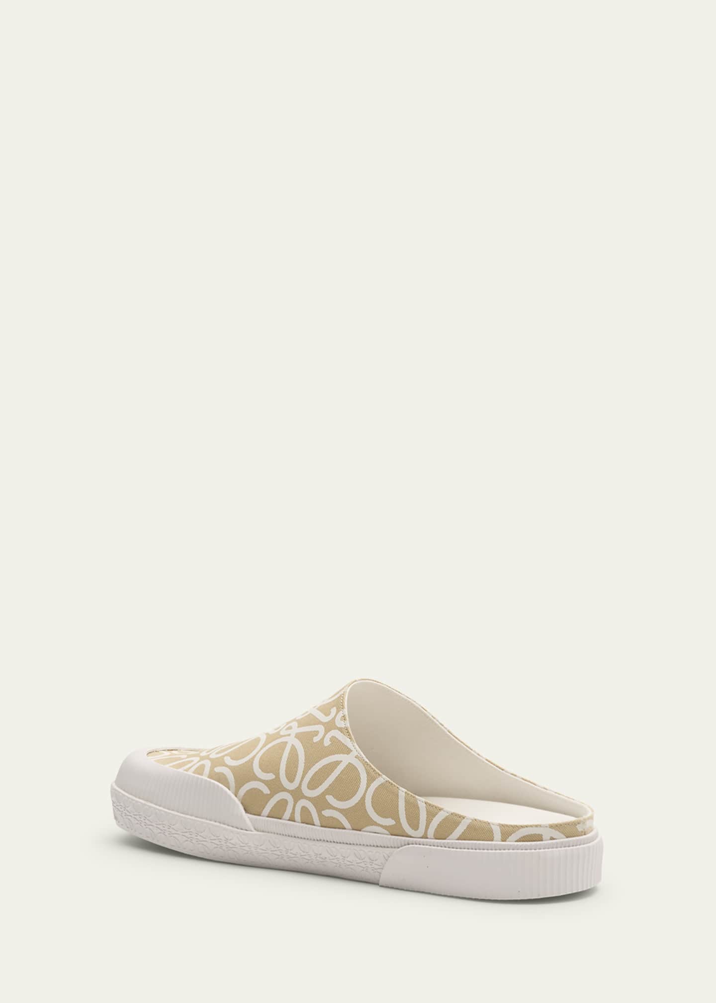 Loewe Men's Terra Allover Anagram Mule Slides - Bergdorf Goodman