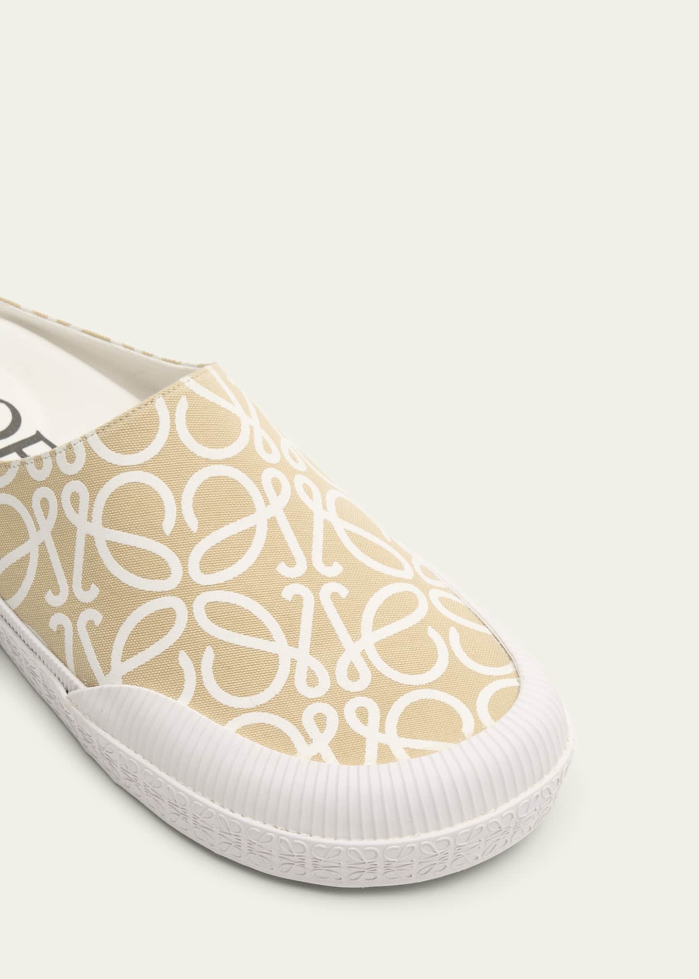 Loewe Men's Terra Allover Anagram Mule Slides - Bergdorf Goodman