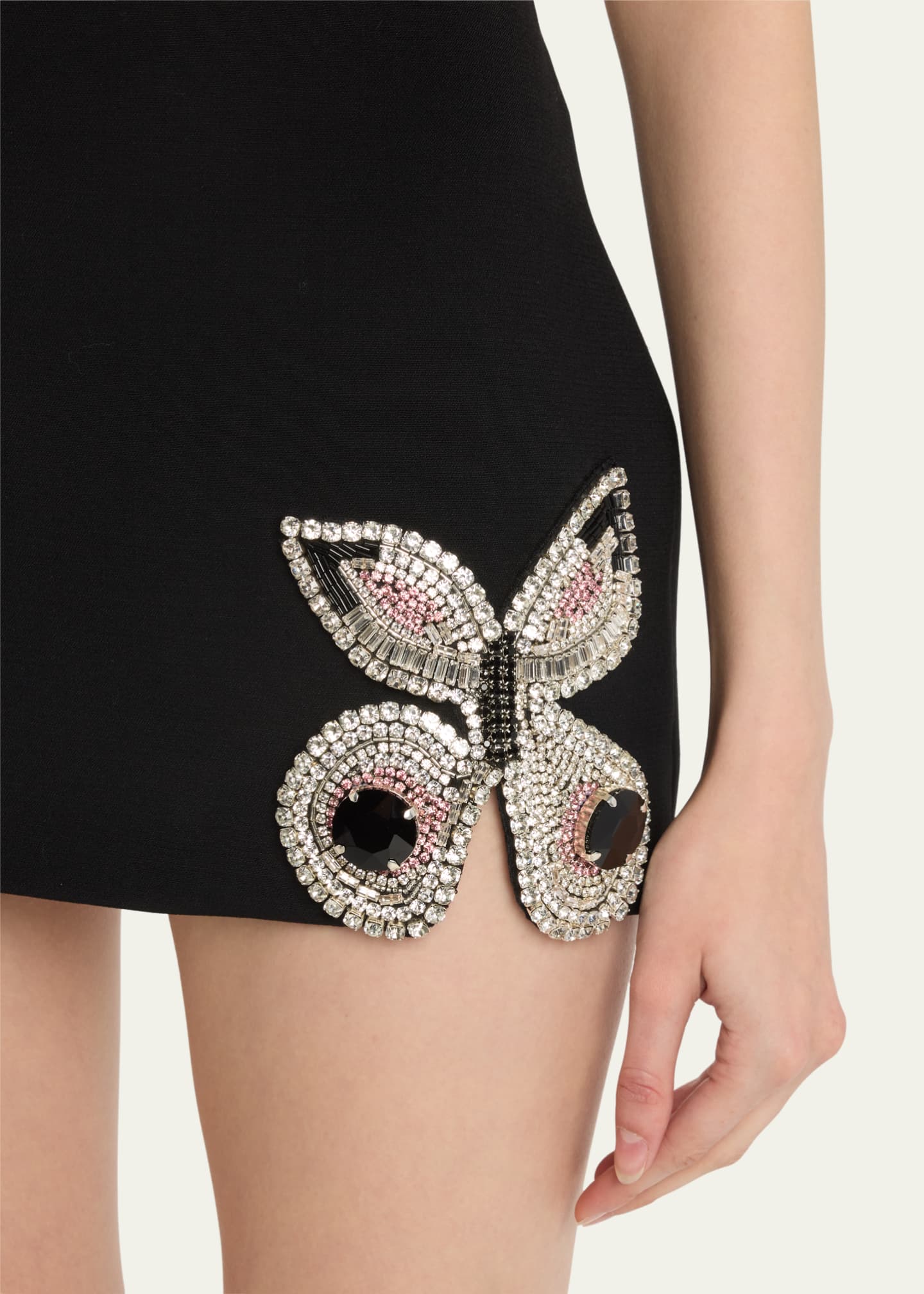 AREA Embroidered Butterfly Mini Skirt - Bergdorf Goodman