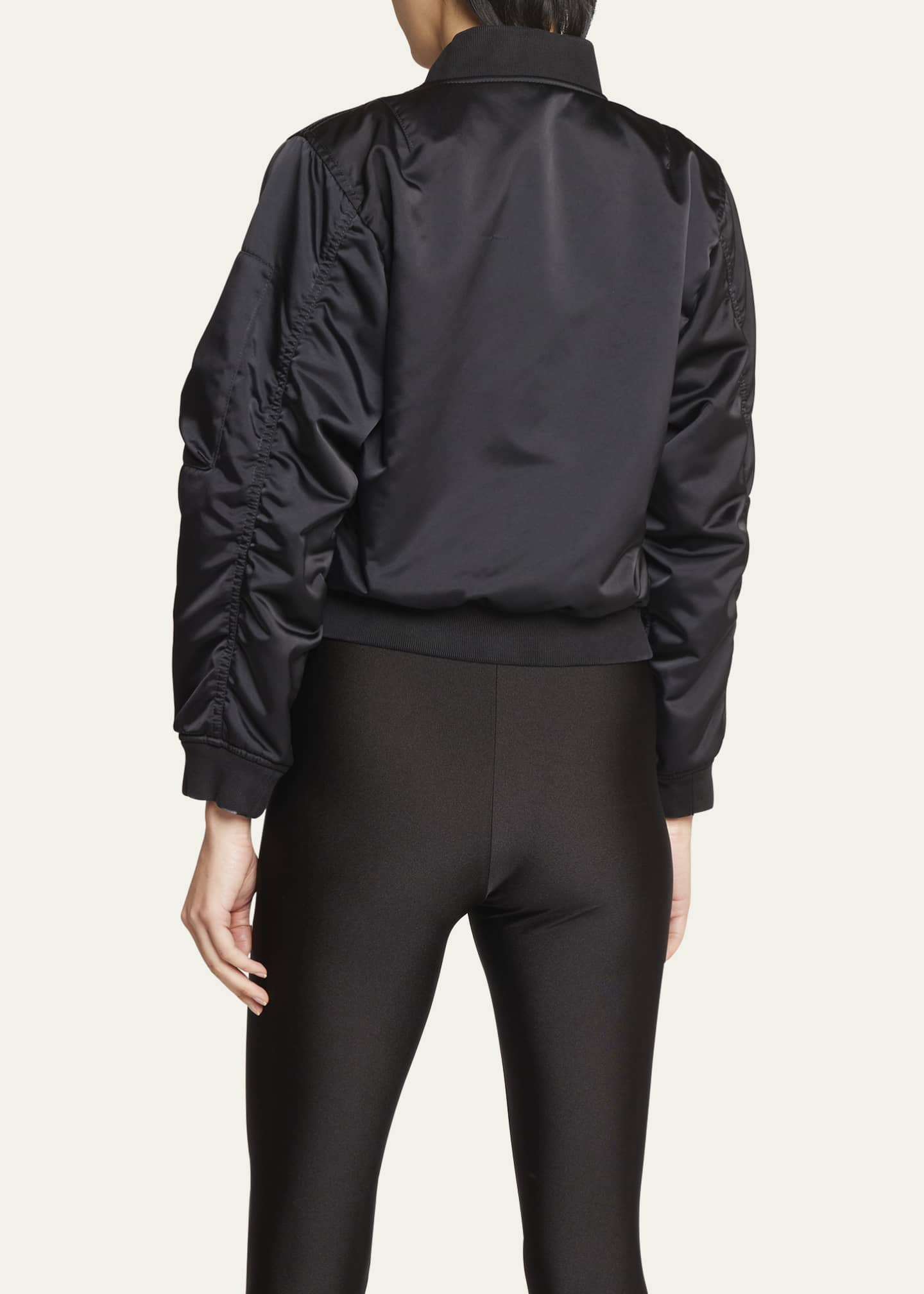 Balenciaga Shrunk Zip-Up Bomber Jacket - Bergdorf Goodman Balenciaga Shrunk Zip-Up Bomber Jacket - Bergdorf Goodman