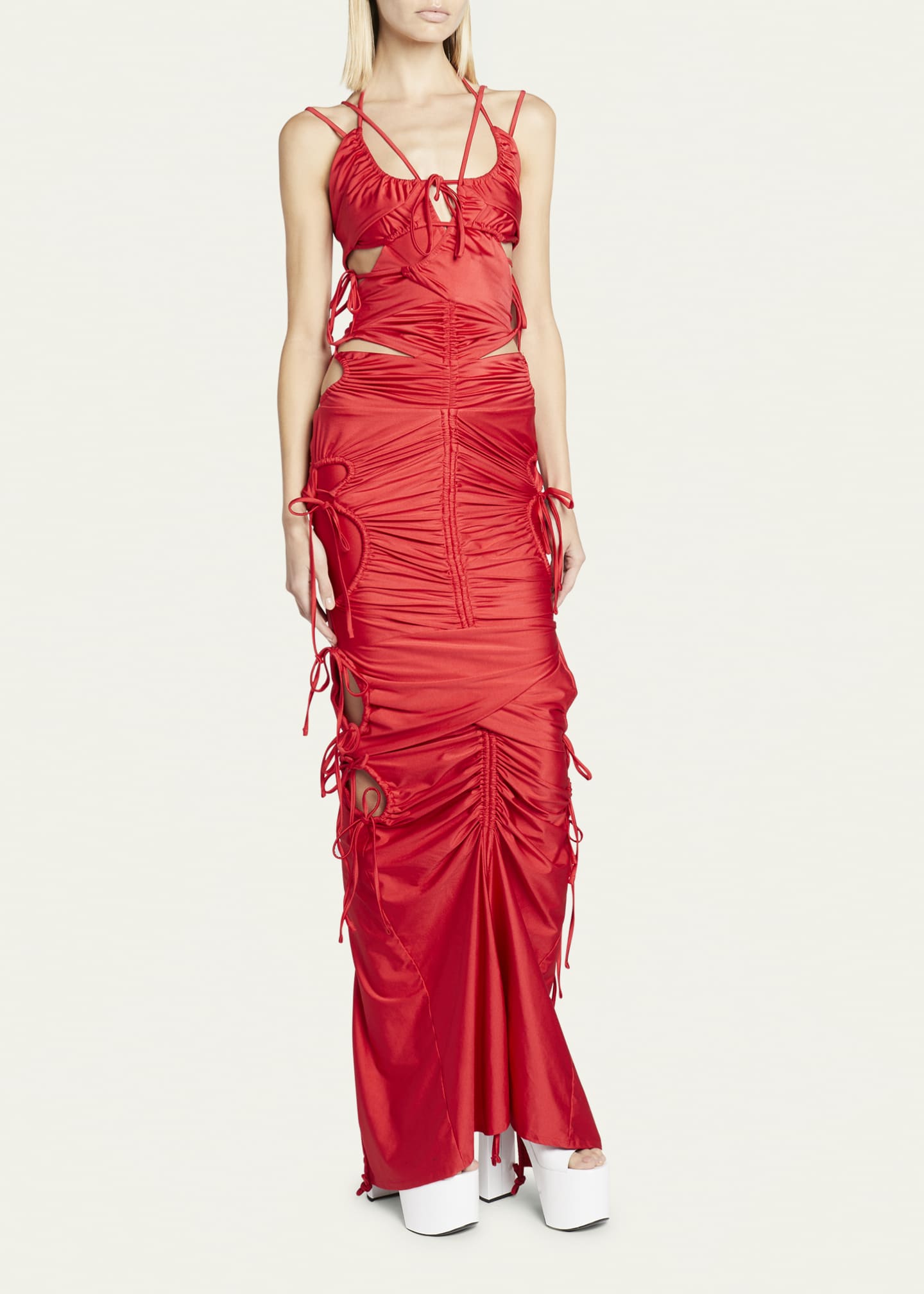 Balenciaga Patched Bikini Dress with Cutout Details - Bergdorf Goodman