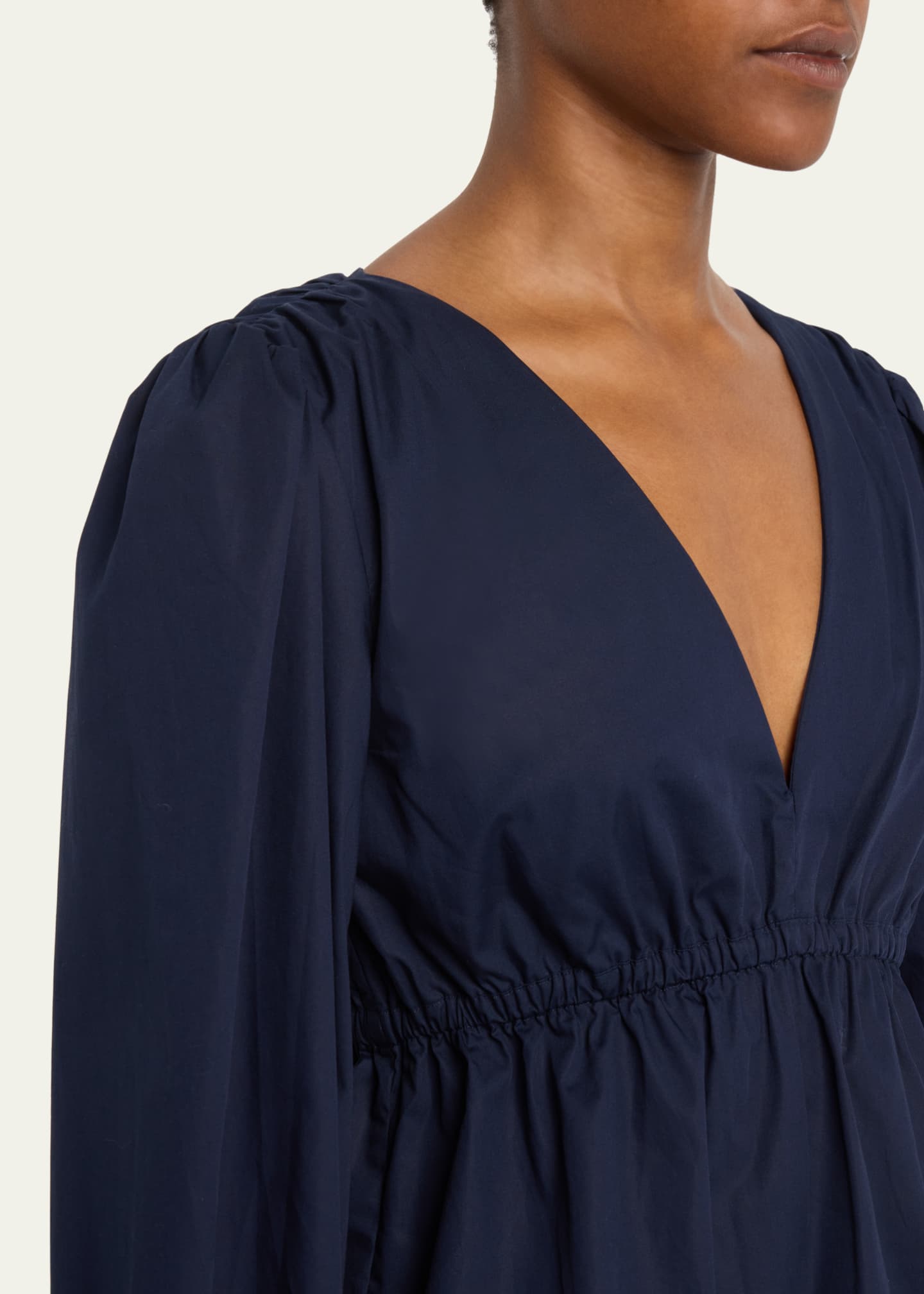 SIMKHAI Dominique Cotton Poplin Tie-Sleeve Top - Bergdorf Goodman