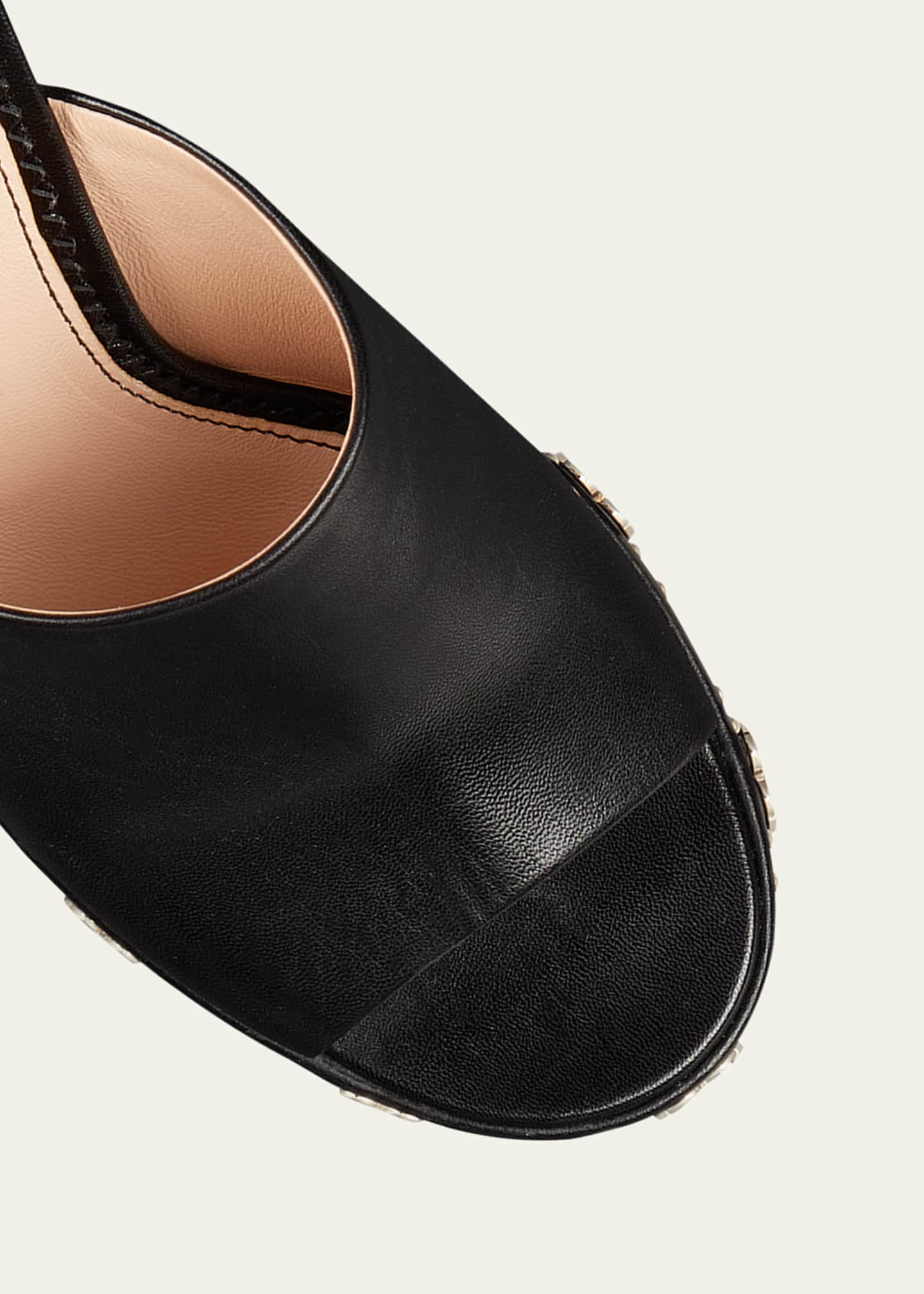 Gucci 115mm Janaya Platform Leather Slide Sandals - Bergdorf Goodman