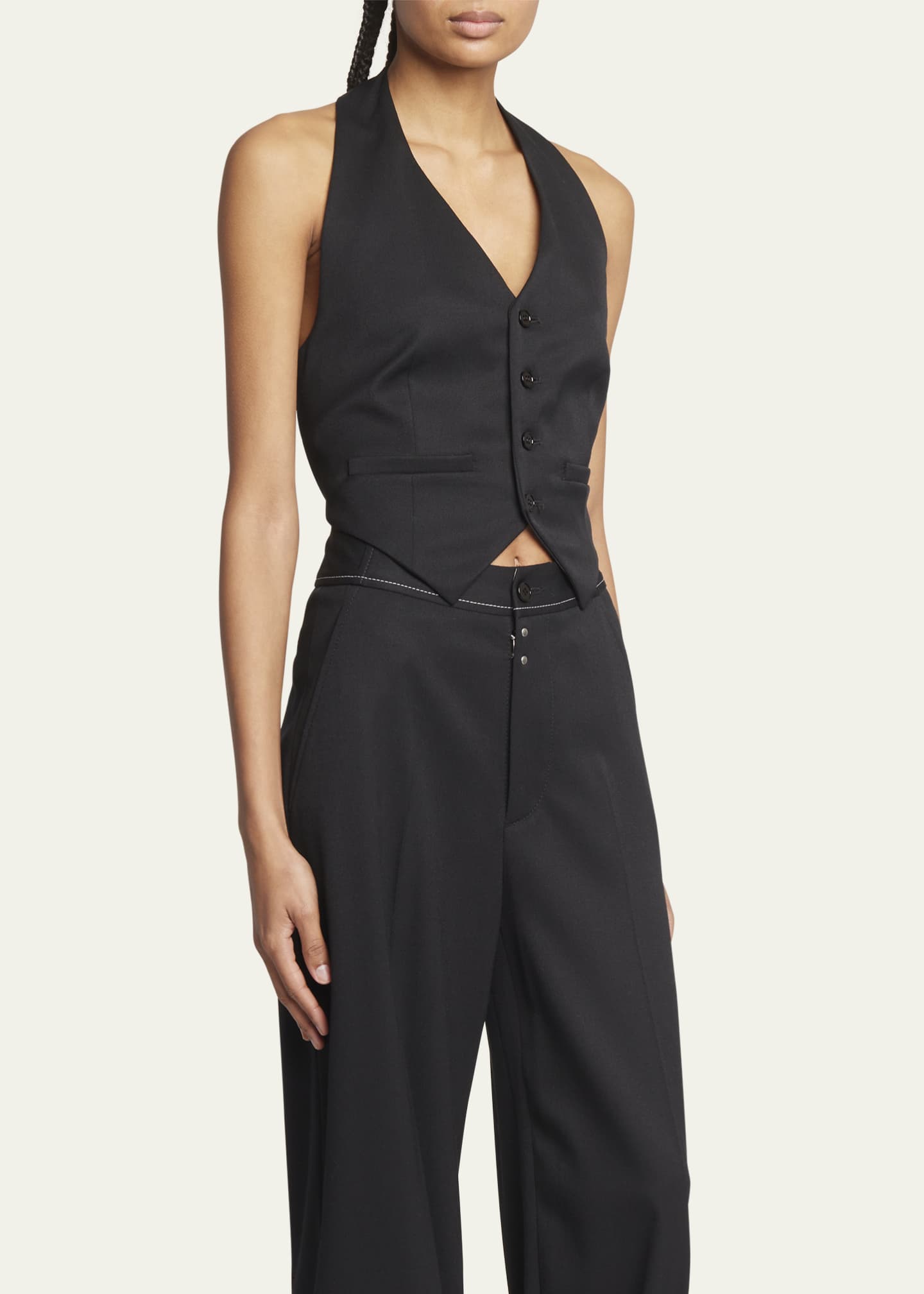 MM6 Maison Margiela Gilet Halter Suiting Vest - Bergdorf Goodman