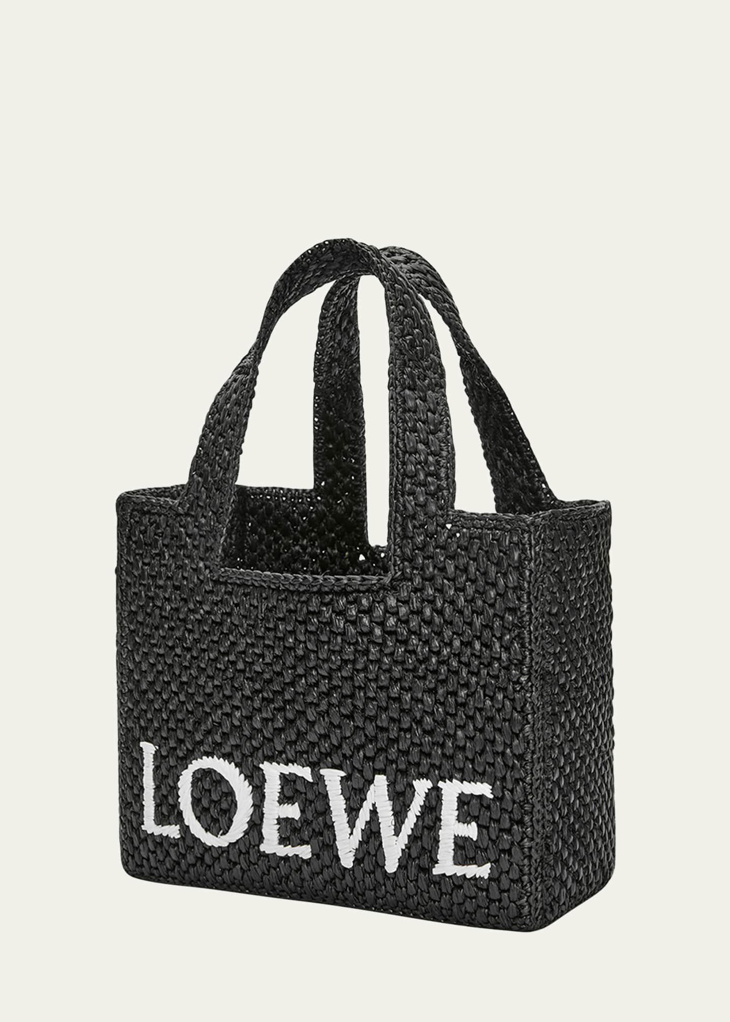 Loewe x Paula's Ibiza Font Logo Small Tote Bag in Raffia - Bergdorf Goodman