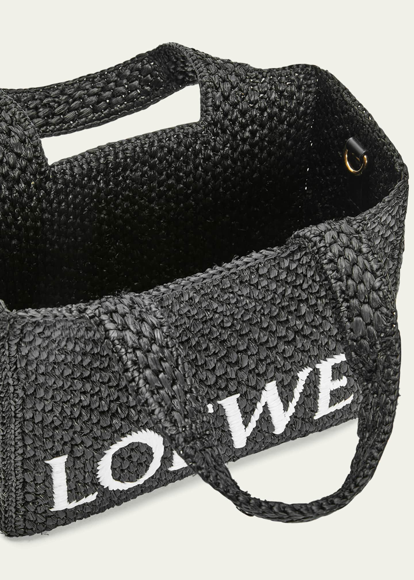 Loewe x Paula's Ibiza Font Logo Small Tote Bag in Raffia - Bergdorf Goodman