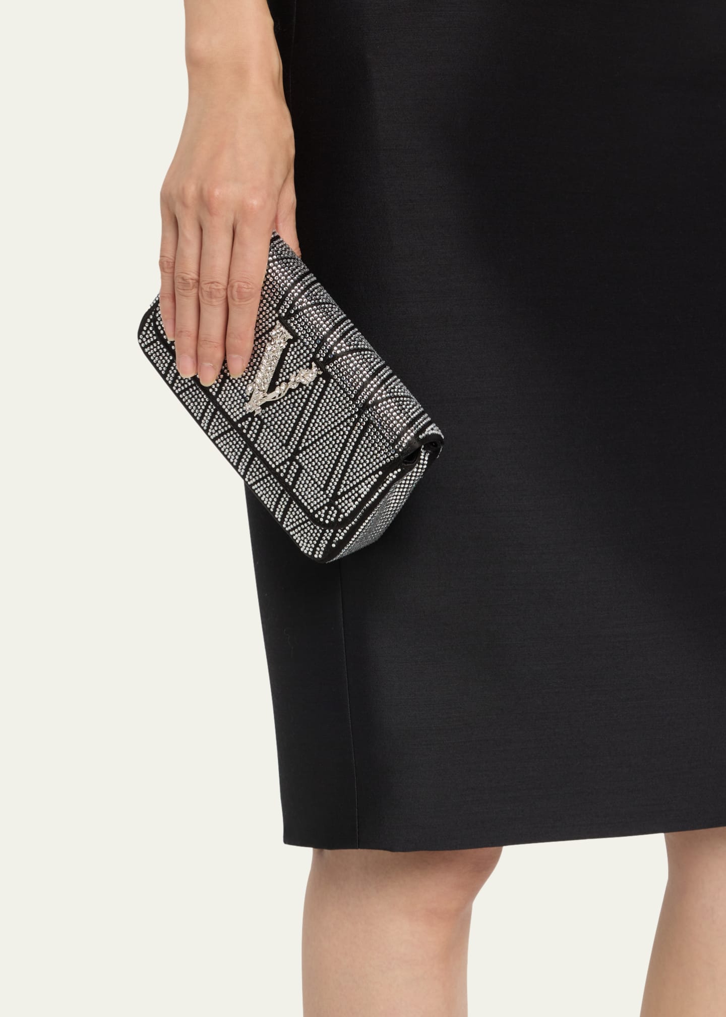 Versace Virtus Mini Embellished Canvas Shoulder Bag - Bergdorf Goodman