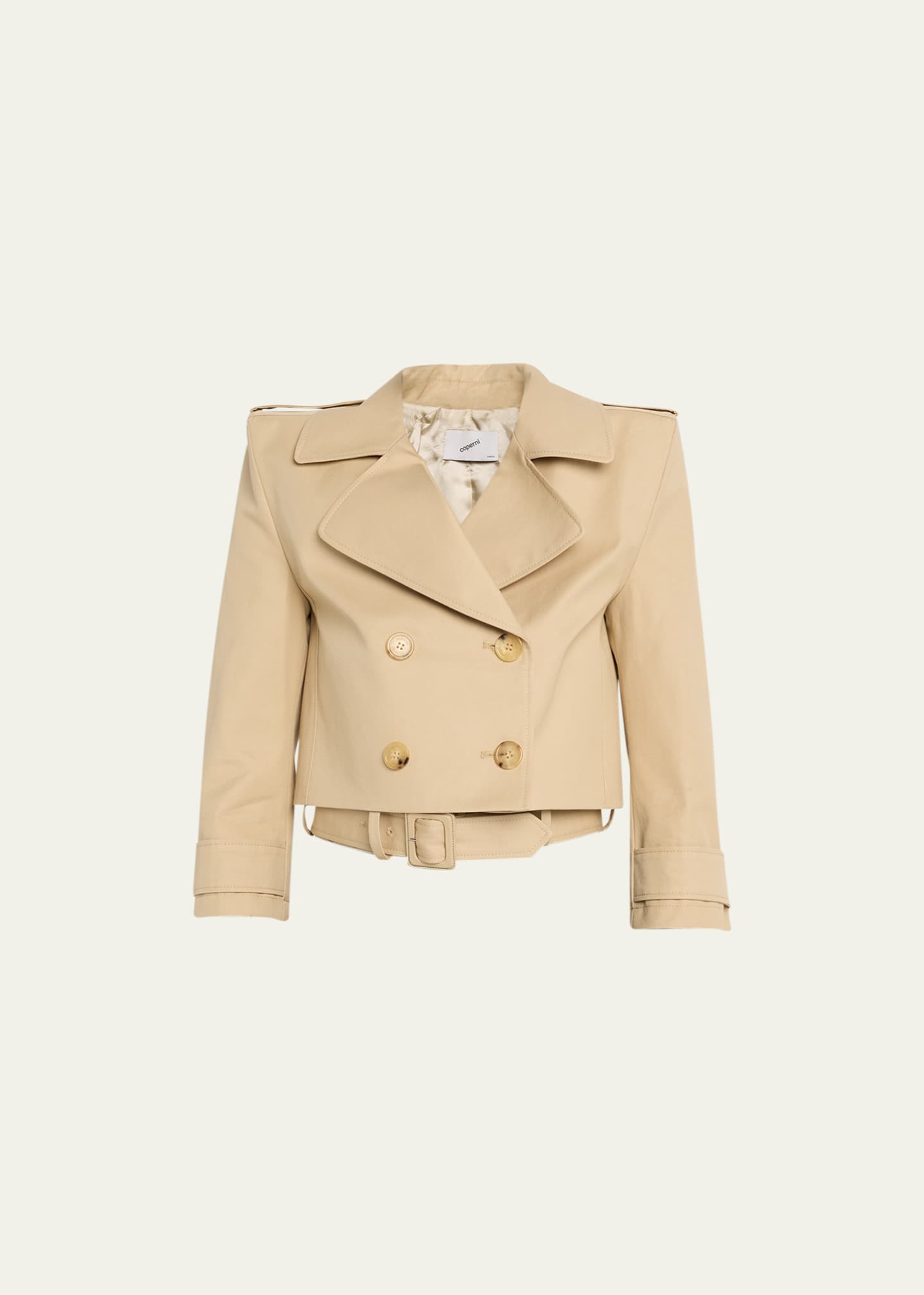 Coperni Power Short Belted Trench Jacket - Bergdorf Goodman